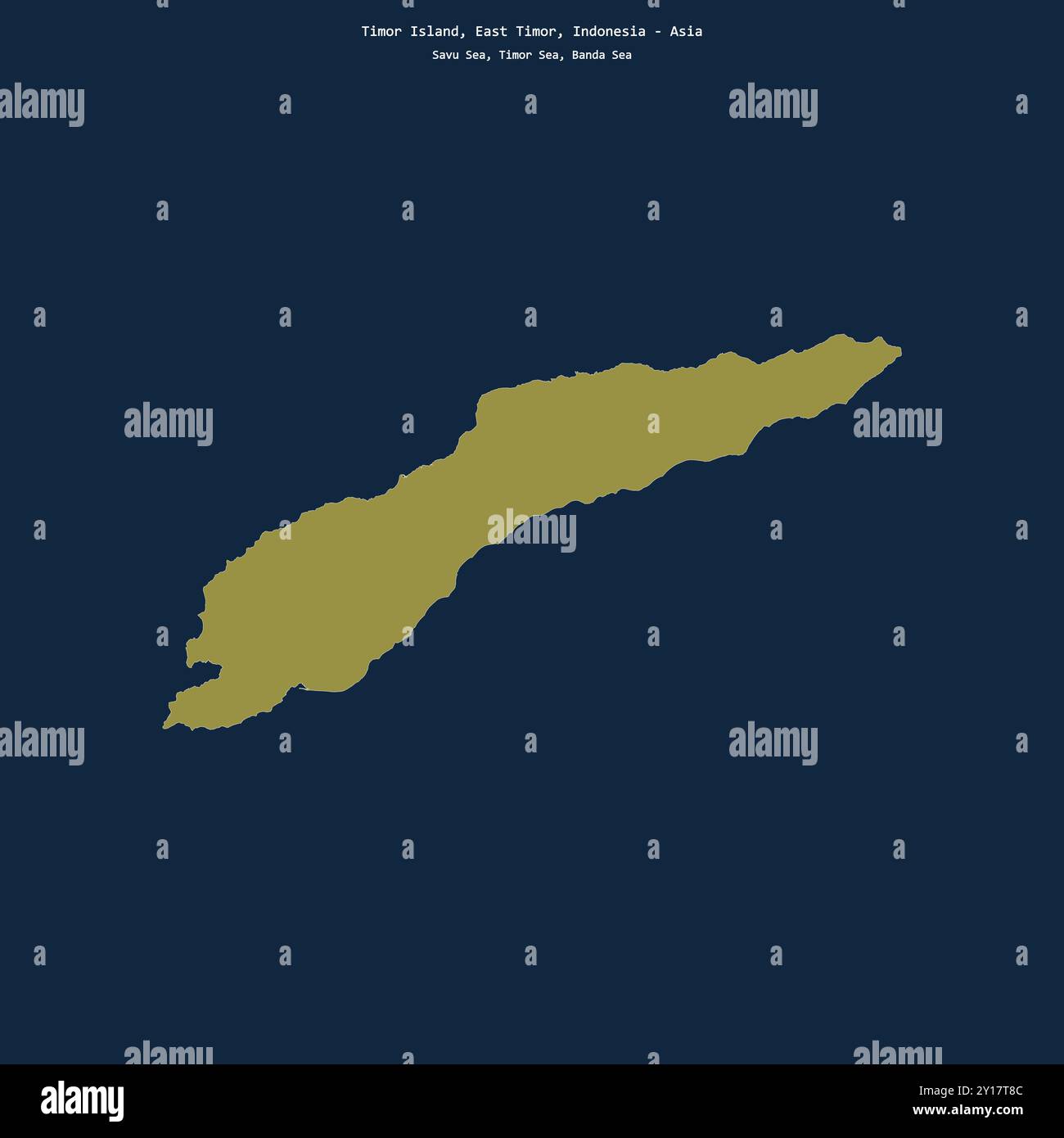 Shape of Timor Island in the Savu Sea, shared between: East Timor ...