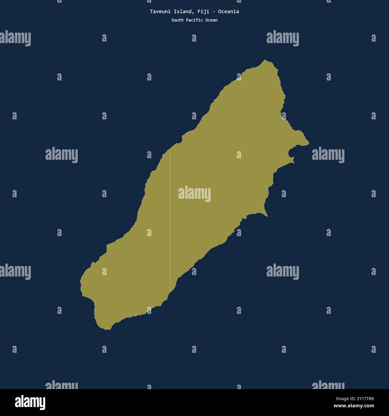 Shape of Taveuni Island in the South Pacific Ocean, belonging to Fiji ...