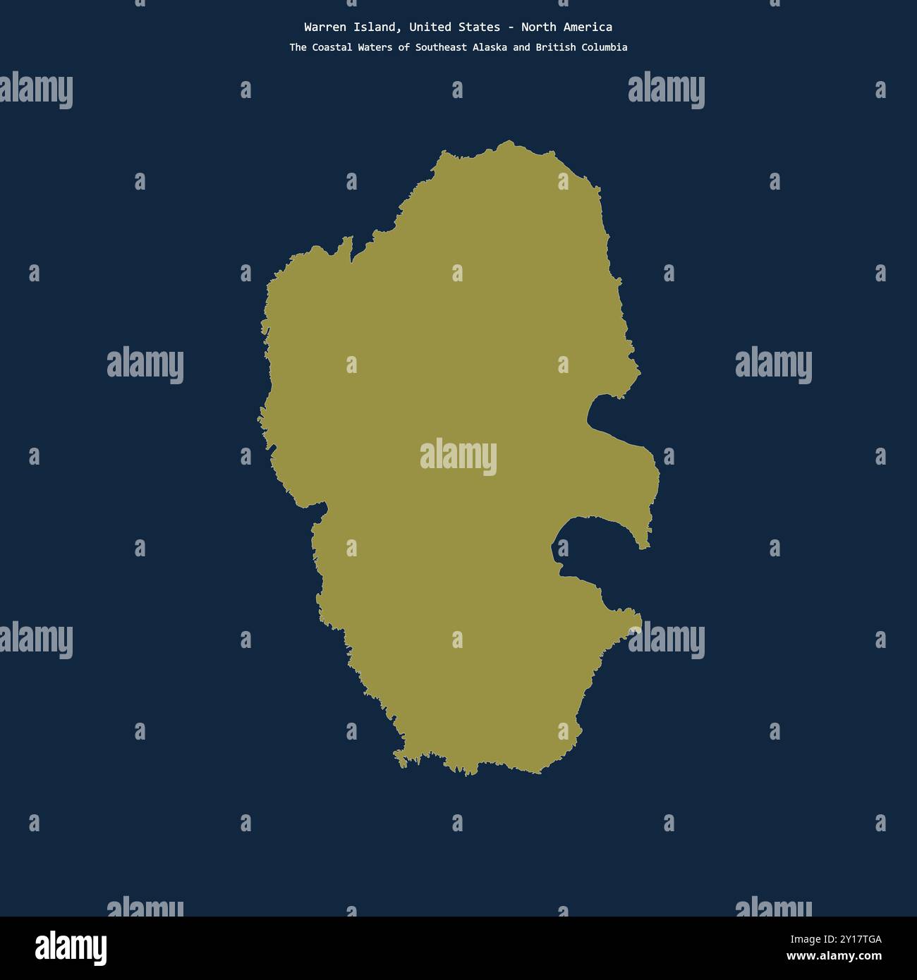 Shape of Warren Island in the The Coastal Waters of Southeast Alaska ...