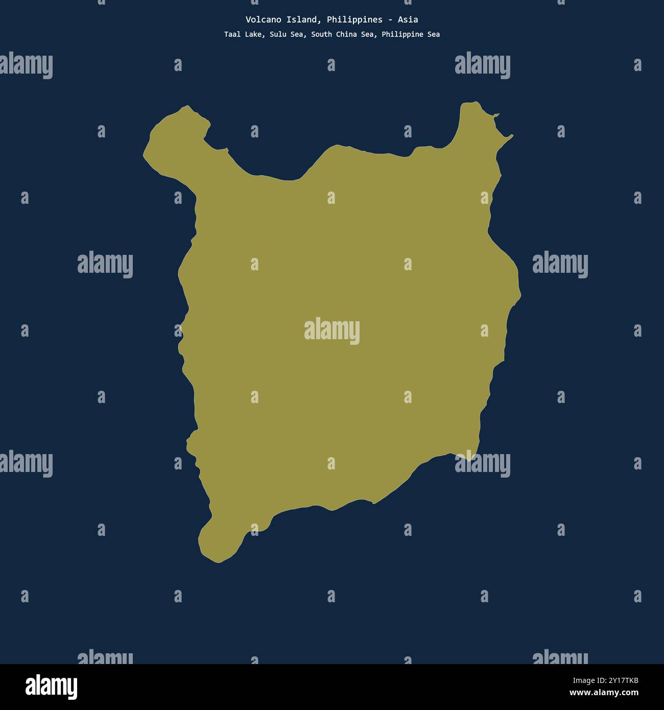 Shape of Volcano Island in the Sulu Sea, belonging to Philippines Stock ...