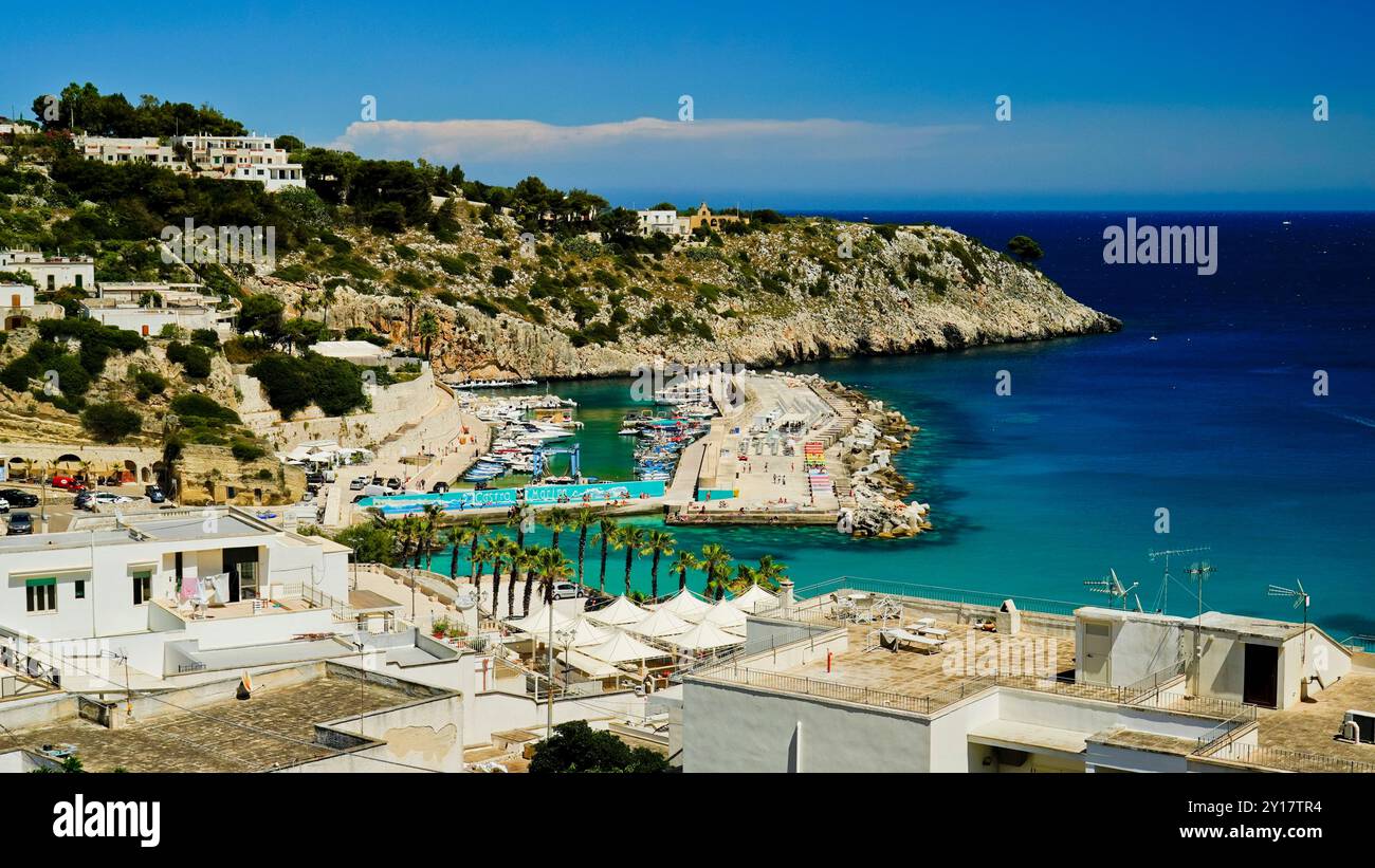 Ancient village and castle of Castro, Lecce,Puglia,Italy Stock Photo ...