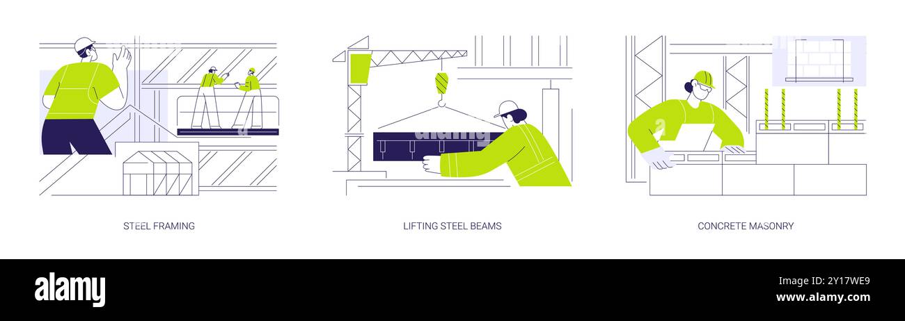 Commercial property building abstract concept vector illustrations ...