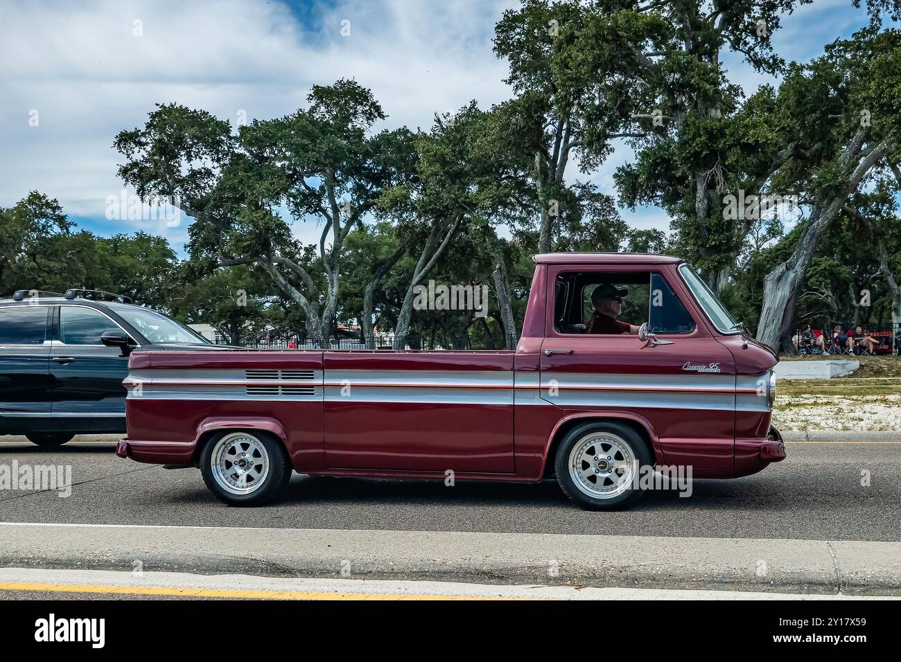 Gulfport, MS - October 07, 2023: Wide angle side view of a 1962 ...