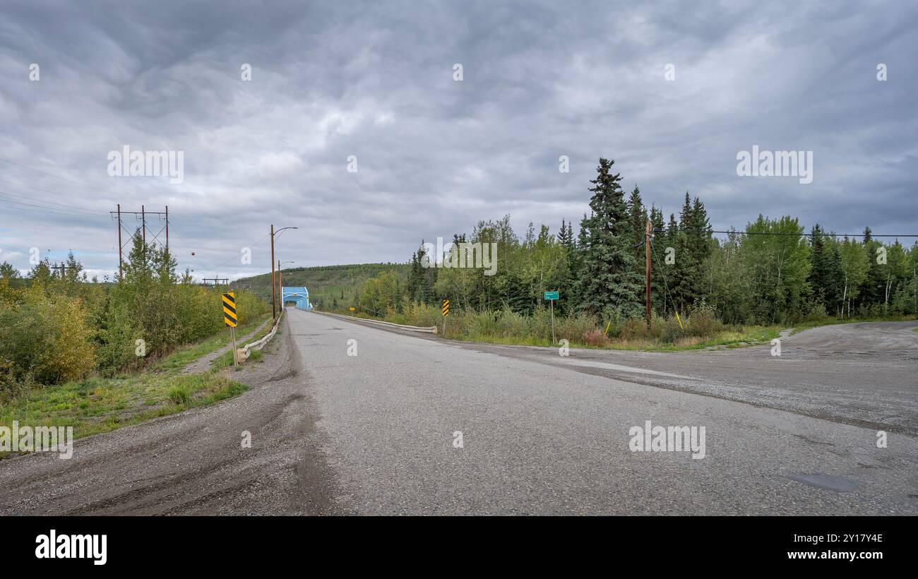 Bridge on the Klondike Highway crossing the Pelly River in Yukon ...