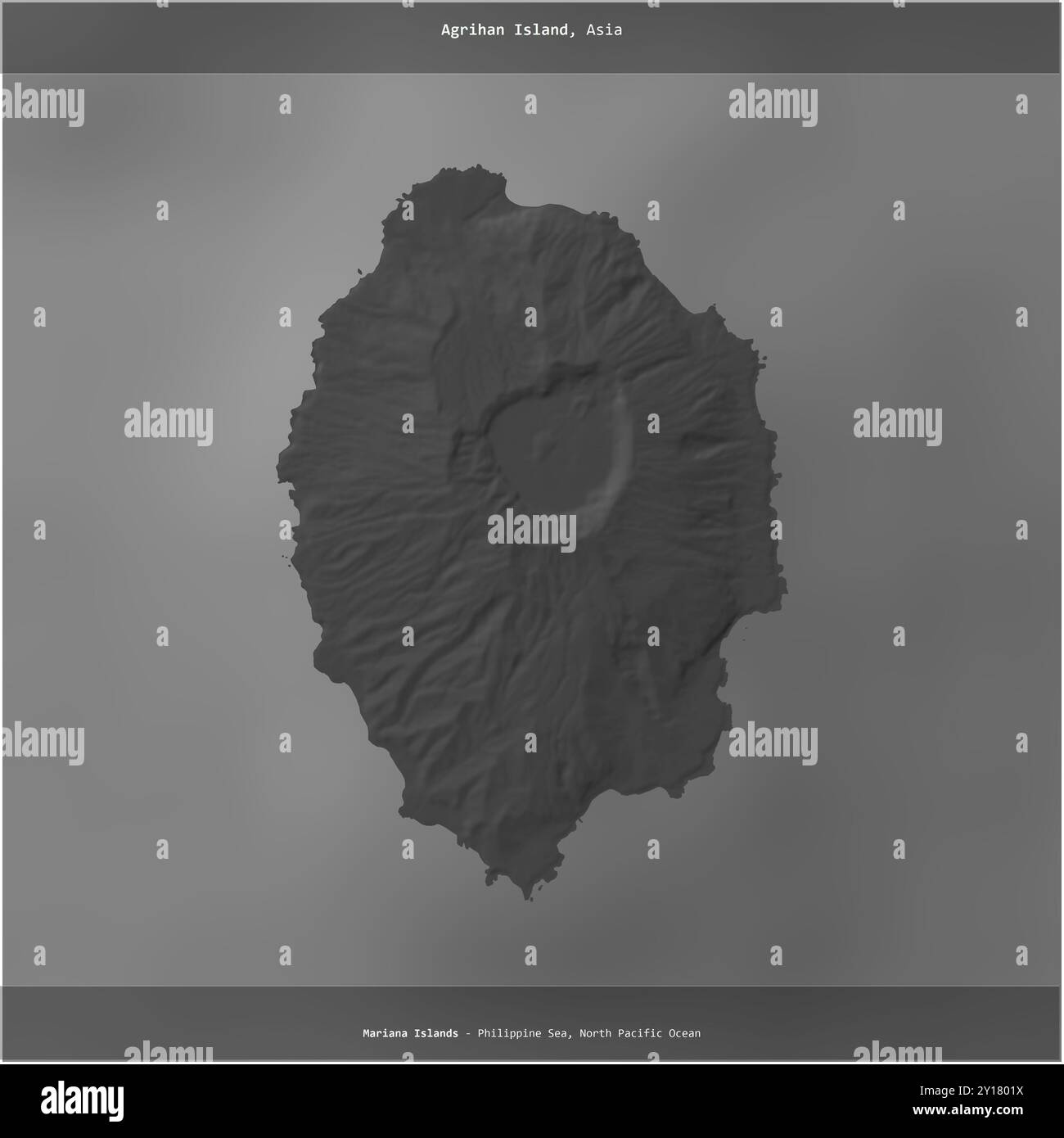 Agrihan Island in the Philippine Sea, belonging to United States ...