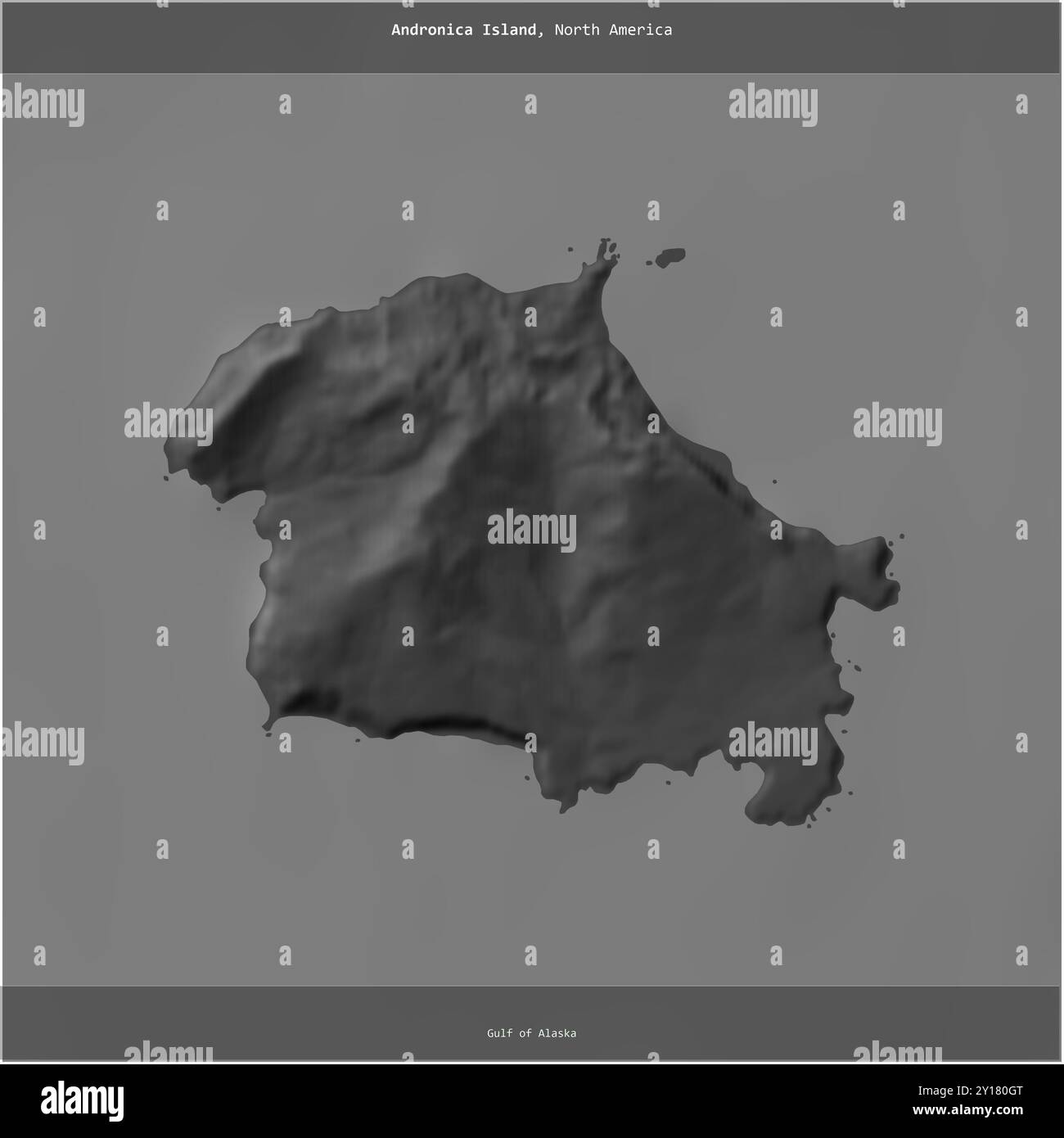 Andronica Island in the Gulf of Alaska, belonging to United States ...