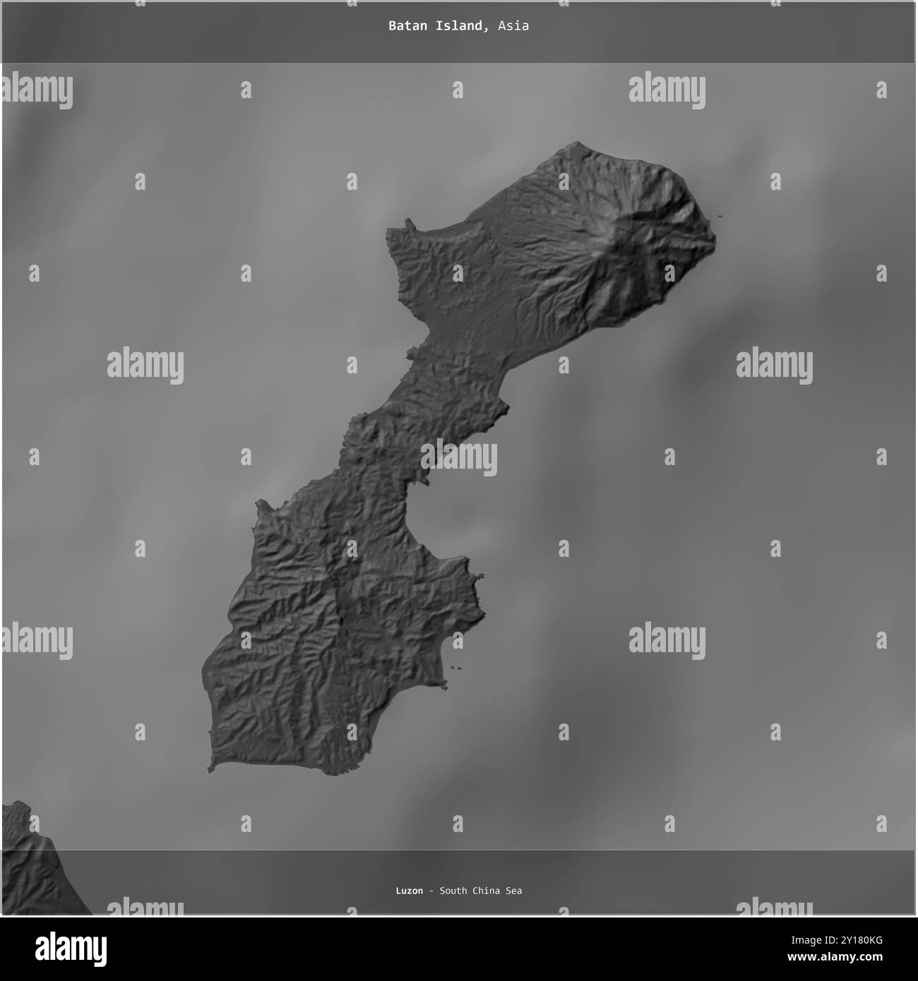 Batan Island in the South China Sea, belonging to Philippines, cropped ...