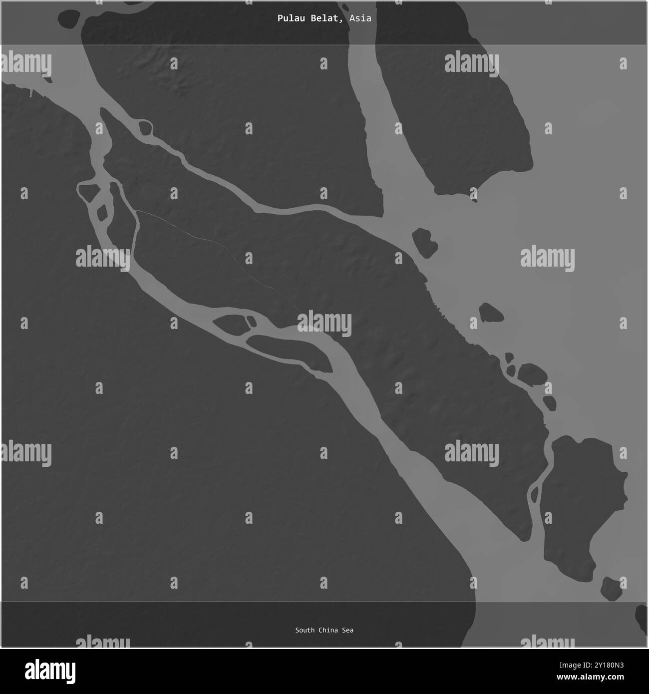 Pulau Belat in the South China Sea, belonging to Indonesia, cropped to ...