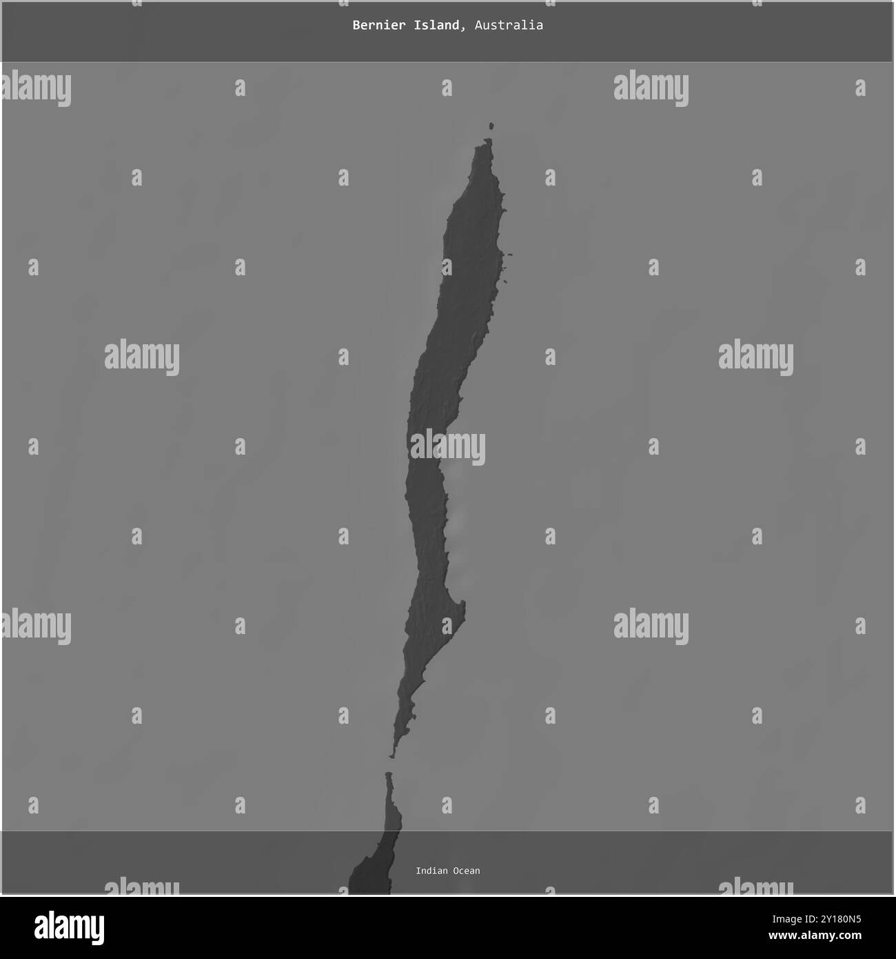 Bernier Island in the Indian Ocean, belonging to Australia, cropped to ...