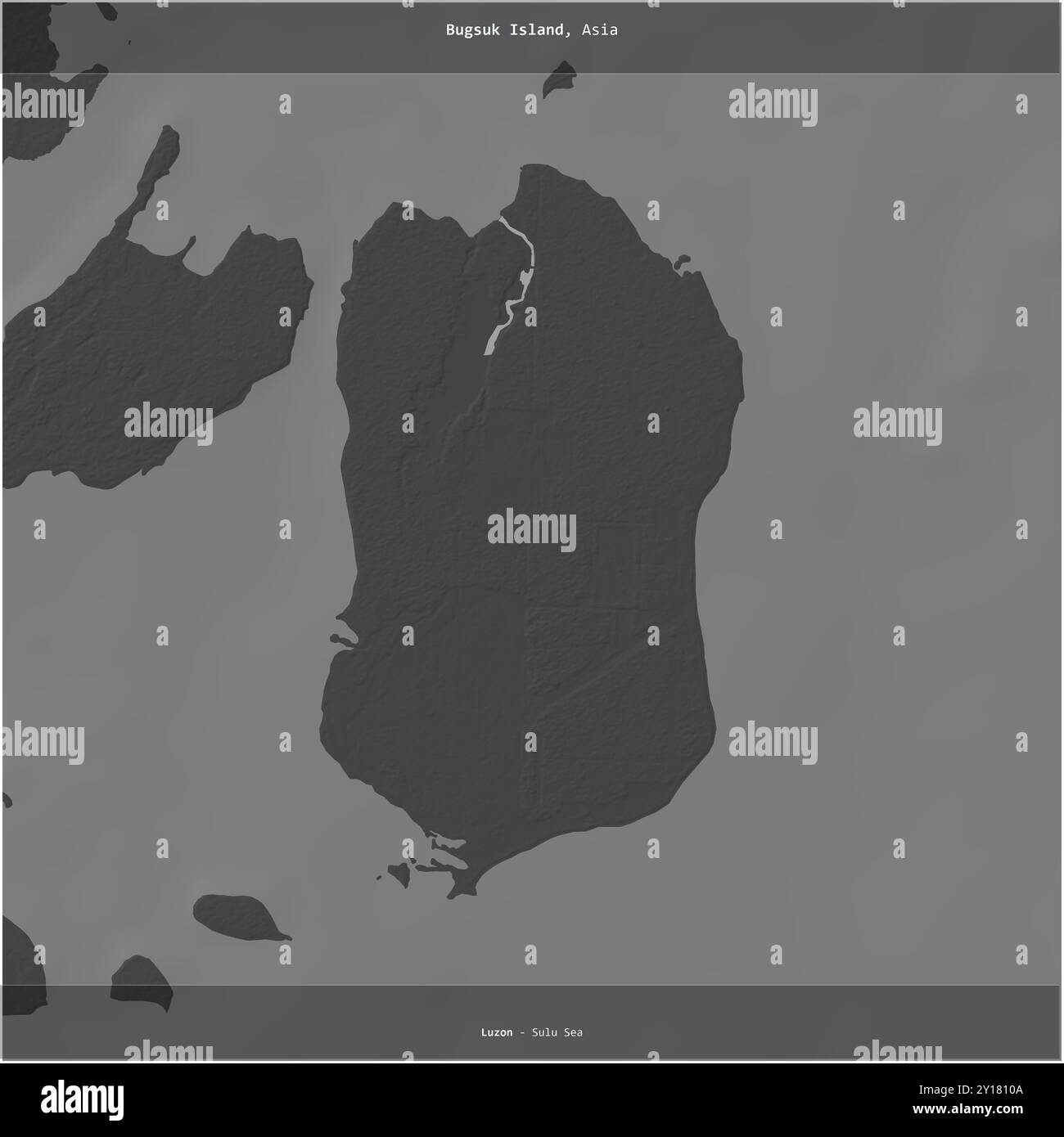 Bugsuk Island in the Sulu Sea, belonging to Philippines, cropped to ...
