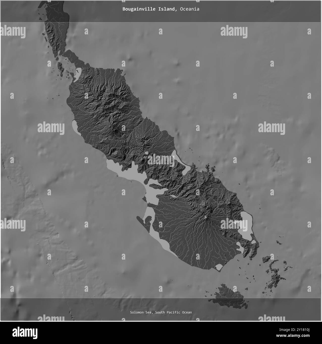 Bougainville Island in the Solomon Sea, belonging to Papua New Guinea ...