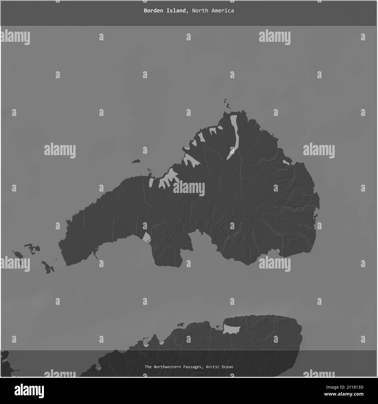 Borden Island in the Arctic Ocean, belonging to Canada, cropped to ...