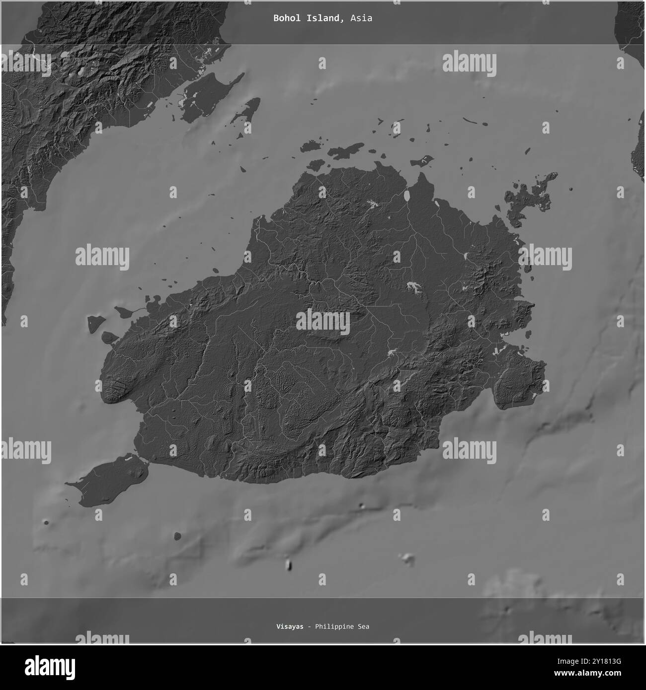 Bohol Island in the Philippine Sea, belonging to Philippines, cropped ...