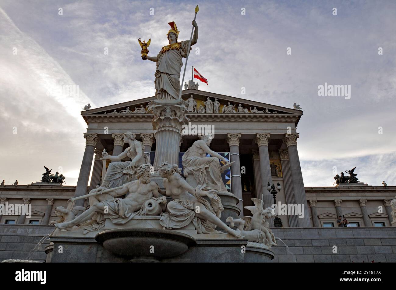 The Athena (Pallas Athene) fountain stands in front of the Austrian ...