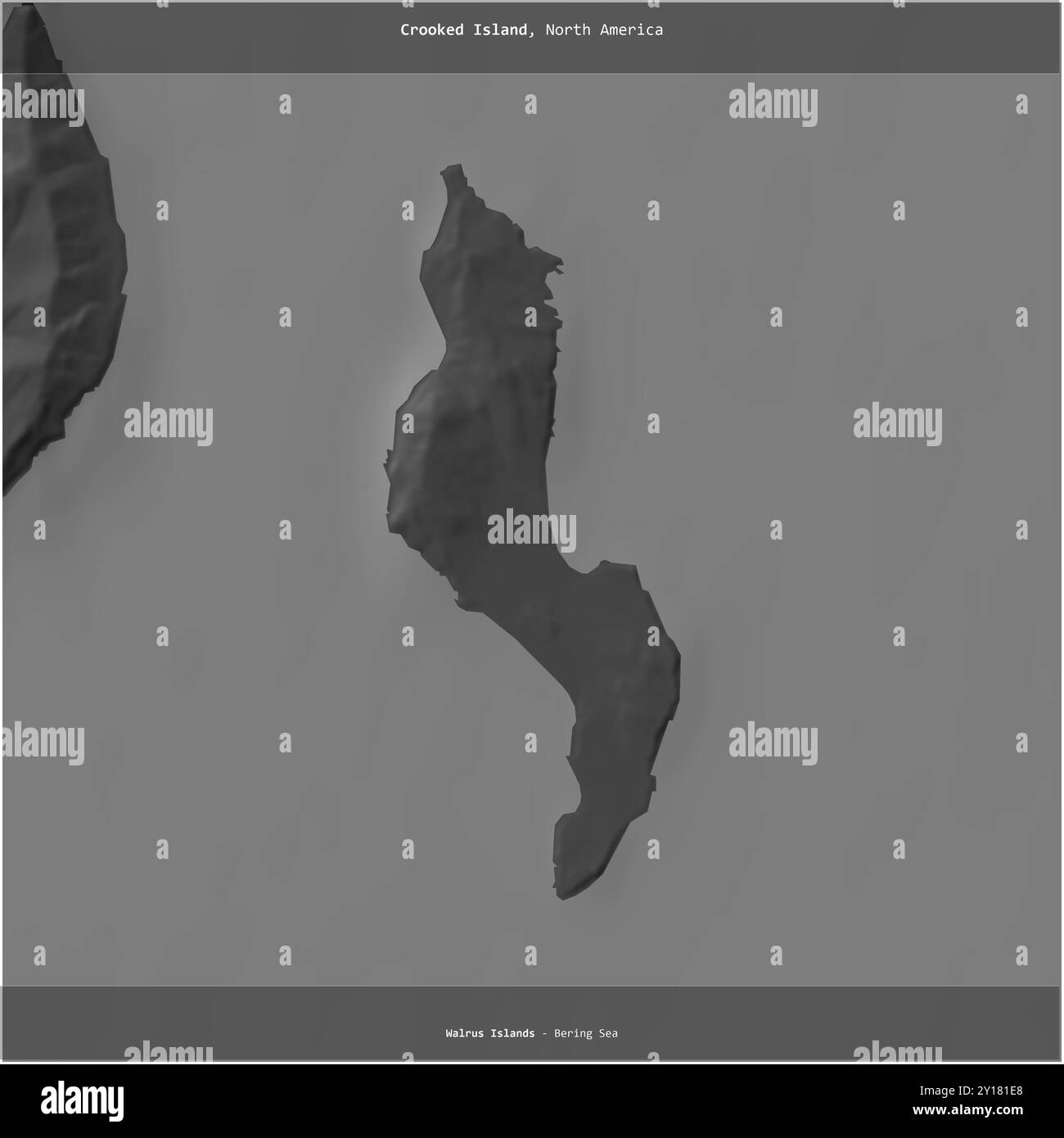 Crooked Island in the Bering Sea, belonging to United States, cropped ...