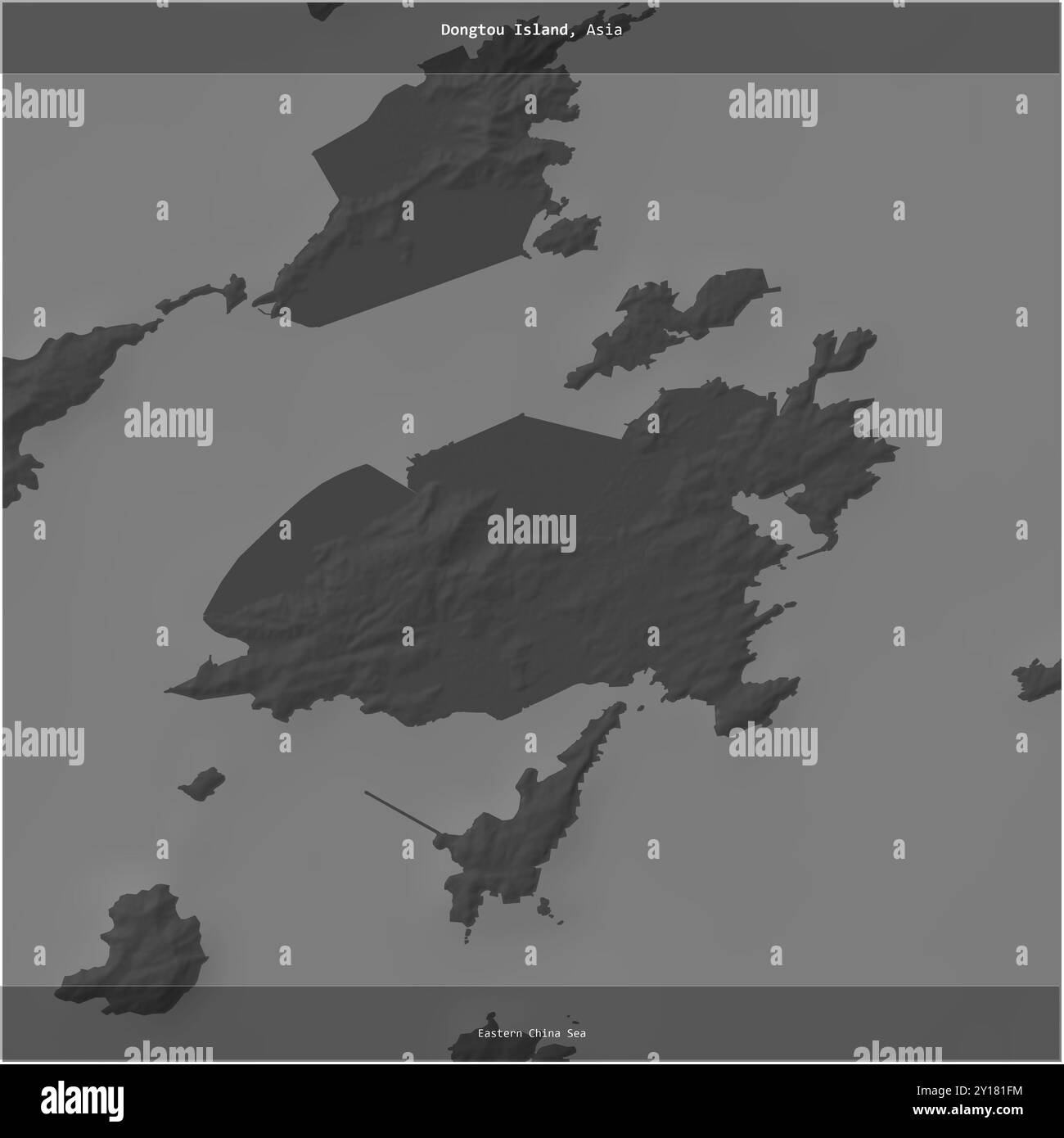 Dongtou Island in the Eastern China Sea, belonging to China, cropped to ...
