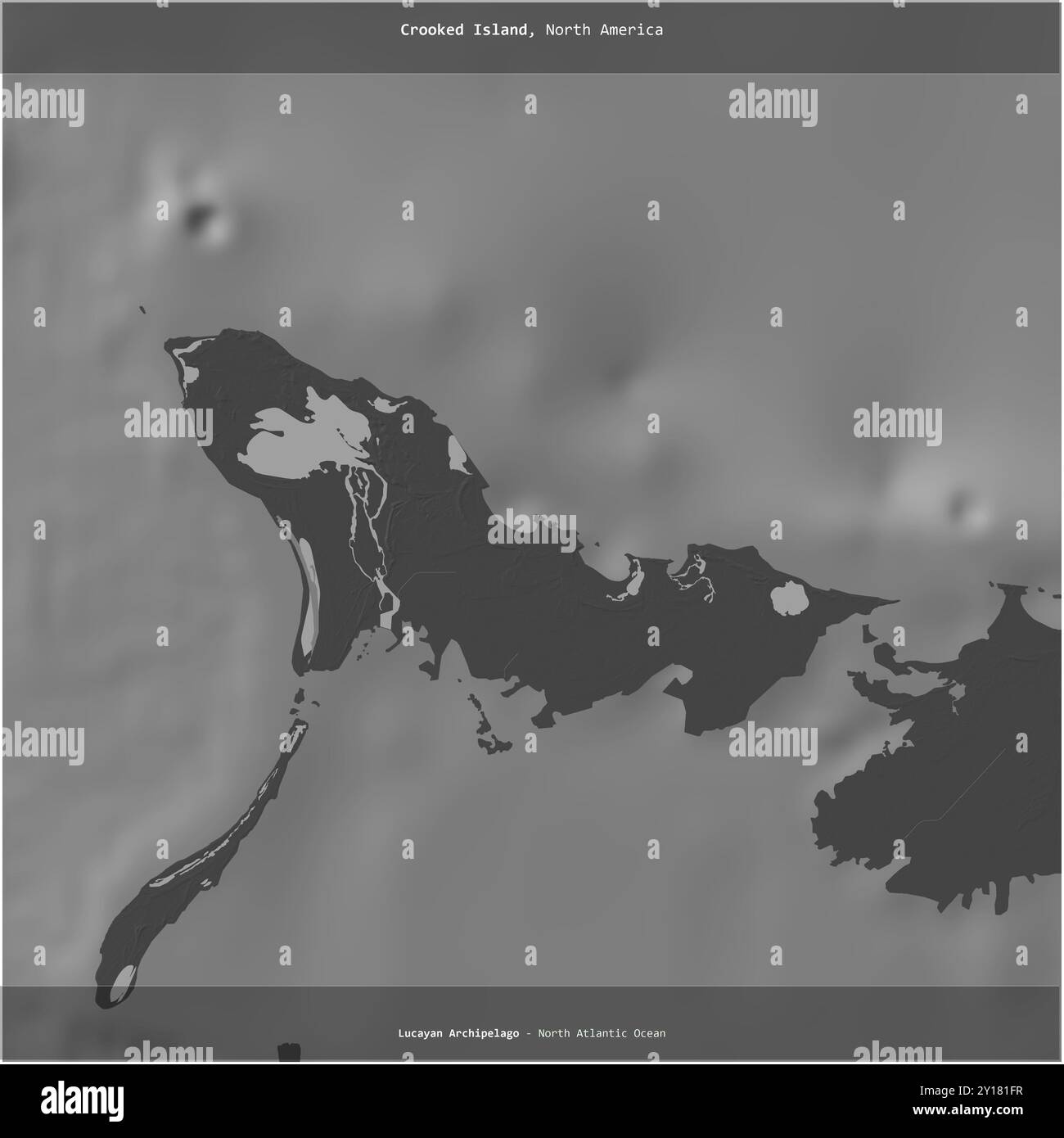 Crooked Island in the North Atlantic Ocean, belonging to Bahamas ...