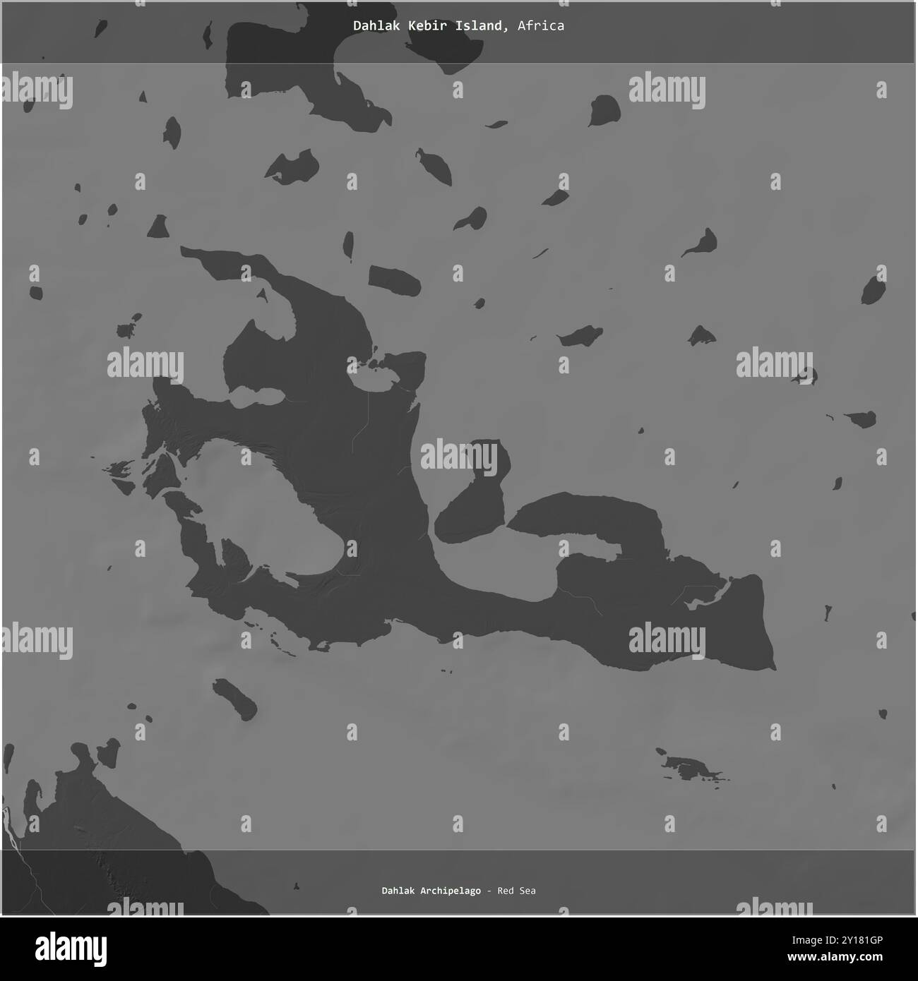 Dahlak Kebir Island in the Red Sea, belonging to Eritrea, cropped to ...