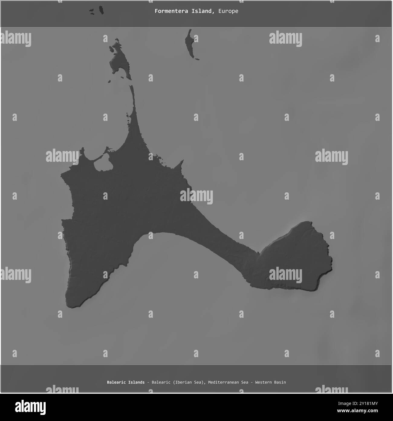 Formentera Island in the Balearic (Iberian Sea), belonging to Spain ...