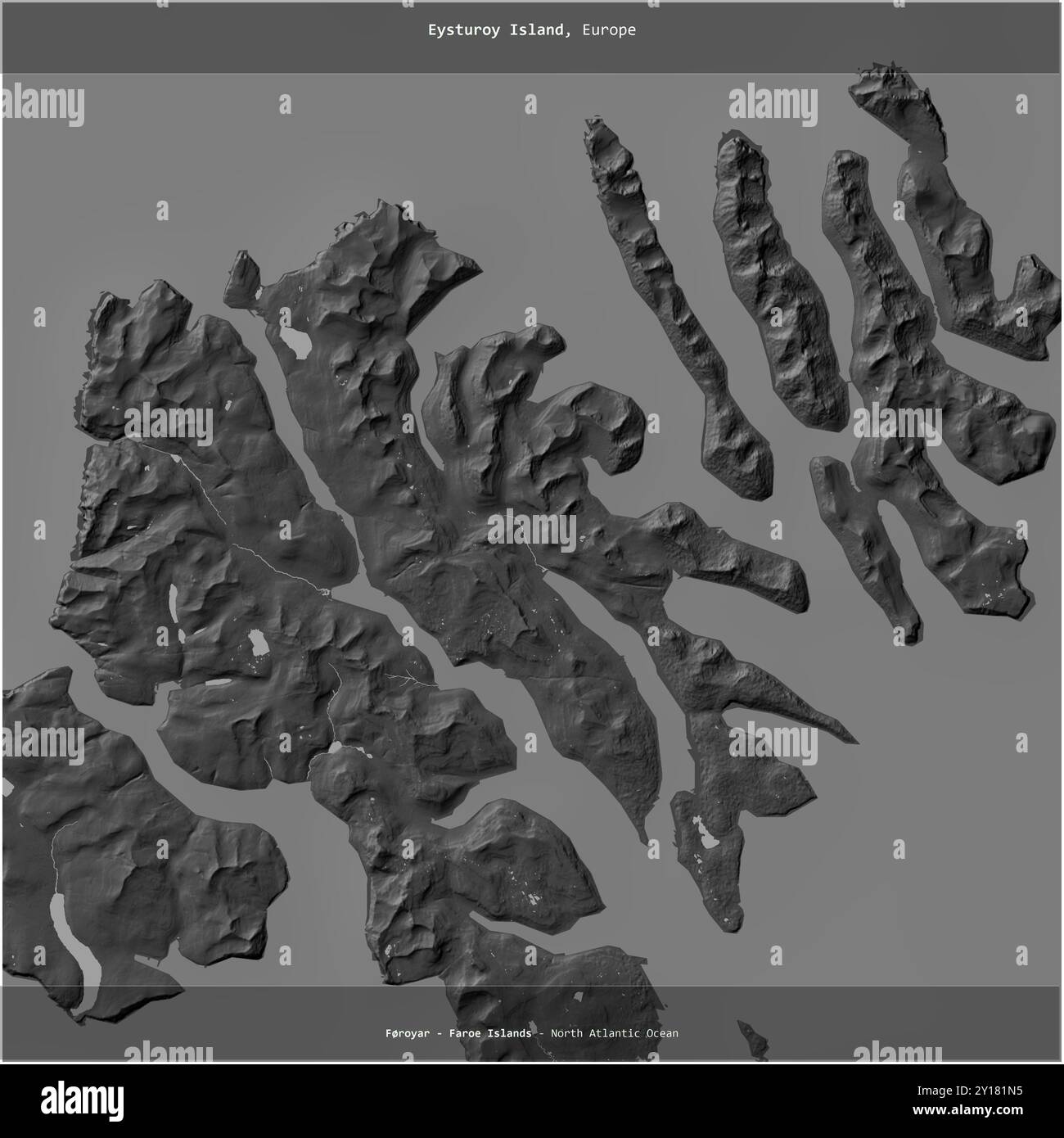 Eysturoy Island in the North Atlantic Ocean, belonging to Faroe Islands ...