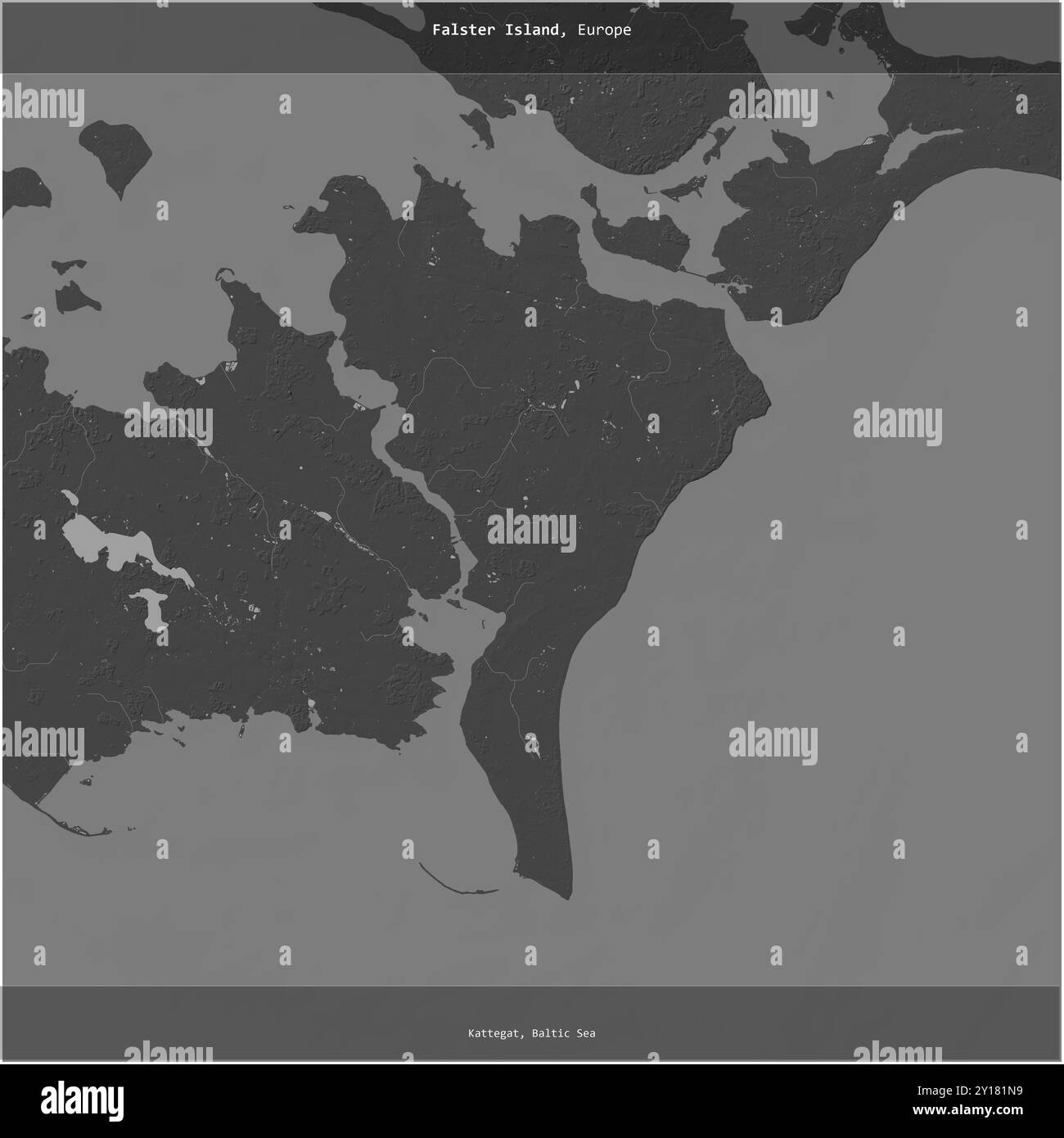 Falster Island in the Kattegat, belonging to Denmark, cropped to square ...
