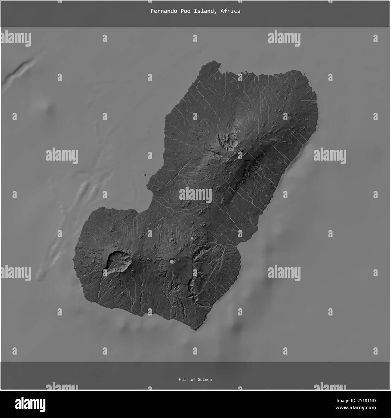 Fernando Poo Island in the Gulf of Guinea, belonging to Equatorial ...