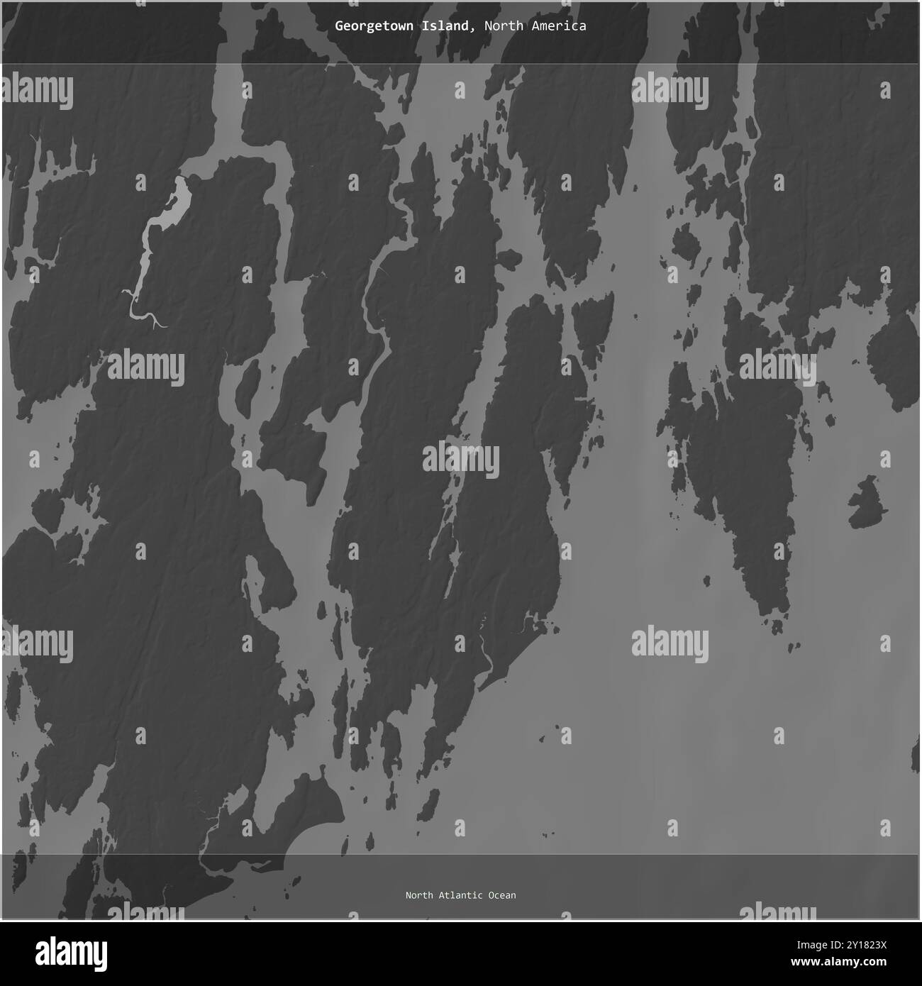 Georgetown Island in the North Atlantic Ocean, belonging to United ...