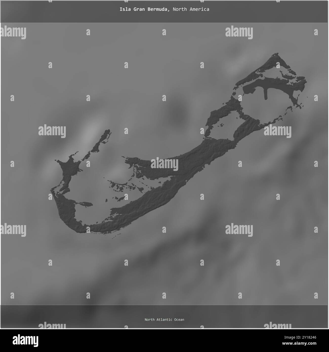 Isla Gran Bermuda in the North Atlantic Ocean, belonging to Bermuda ...