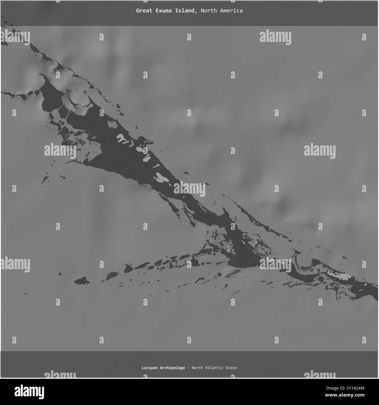 Great Exuma Island in the North Atlantic Ocean, belonging to Bahamas ...