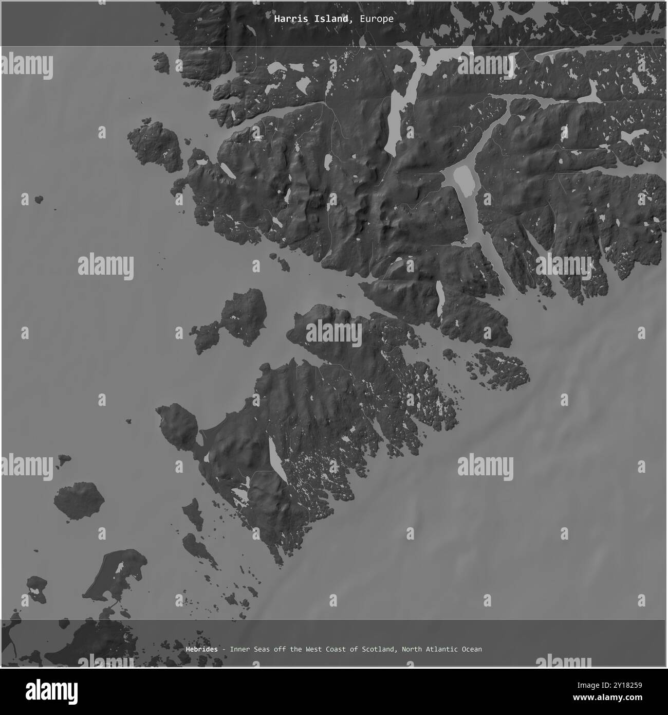 Harris Island in the North Atlantic Ocean, belonging to United Kingdom ...