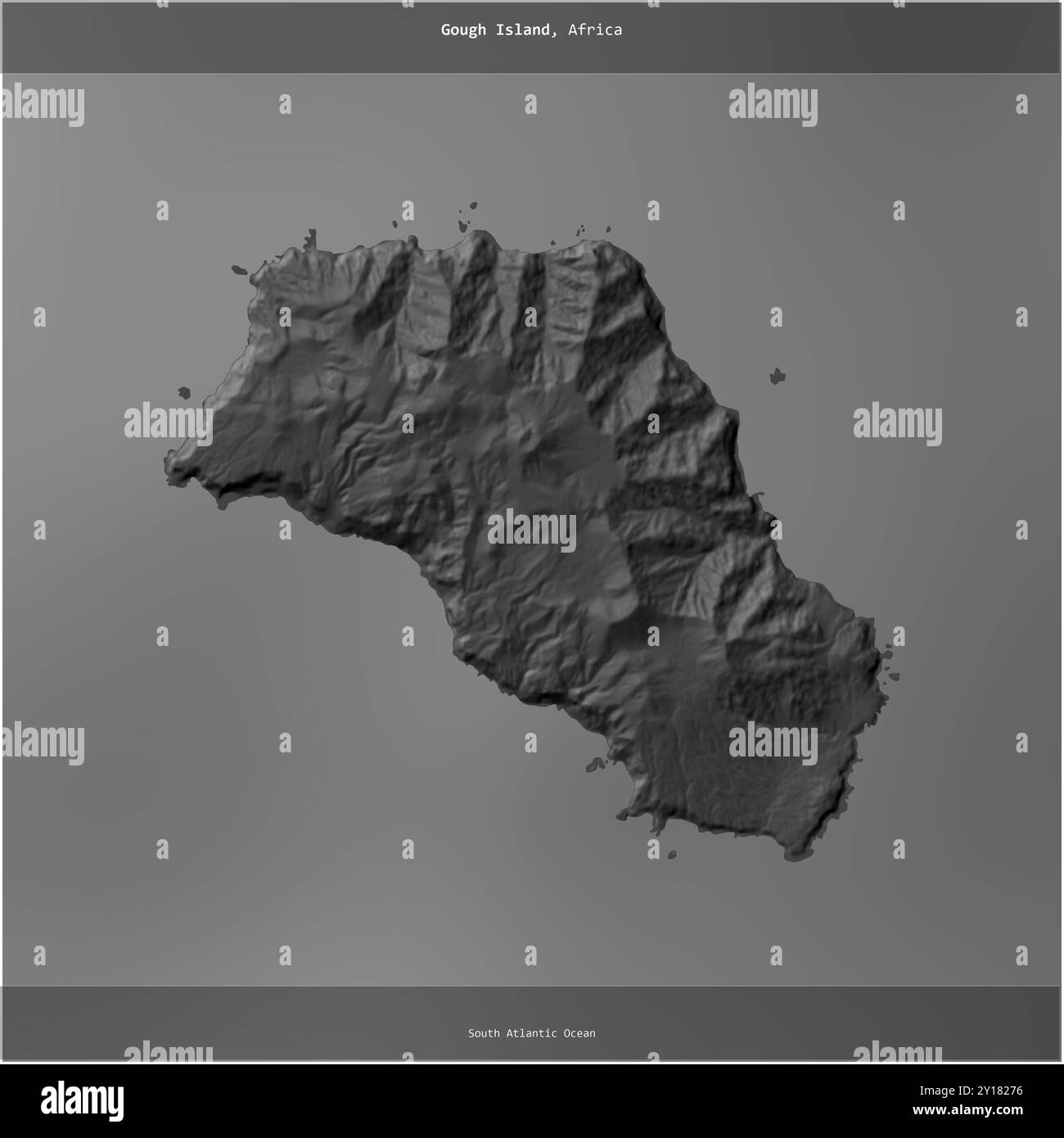 Gough Island in the South Atlantic Ocean, belonging to Saint Helena ...