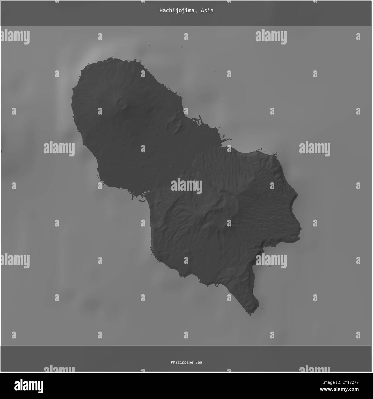 Hachijojima in the Philippine Sea, belonging to Japan, cropped to ...