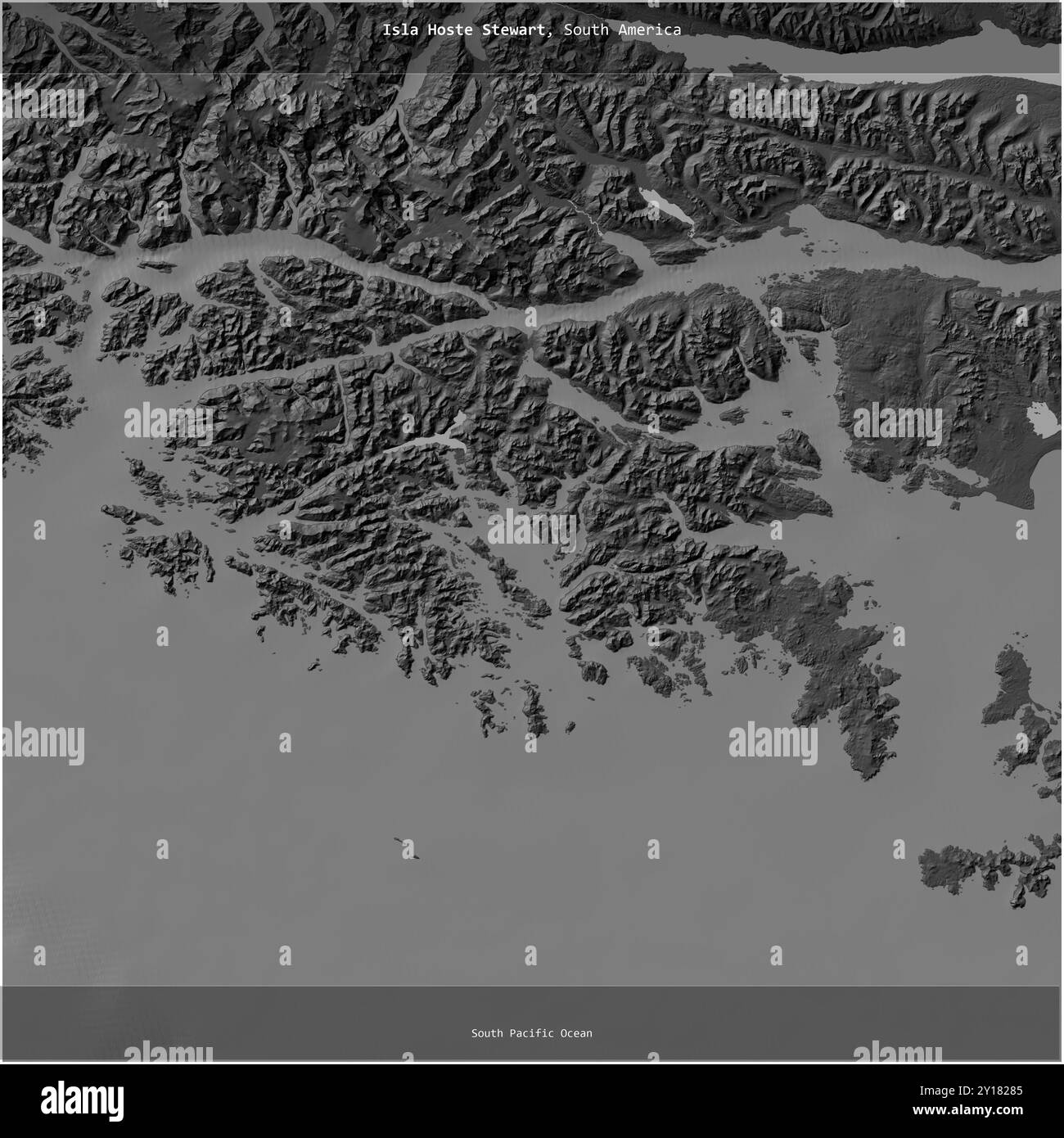 Isla Hoste Stewart in the South Pacific Ocean, belonging to Chile ...