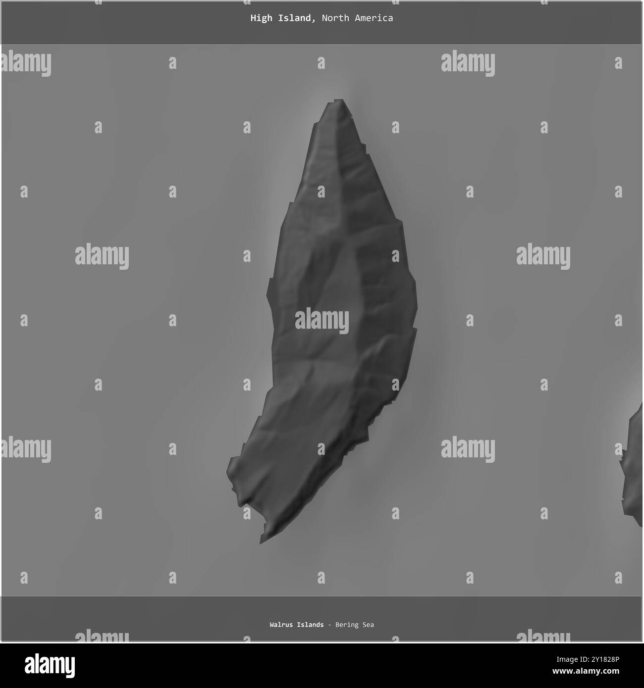 High Island in the Bering Sea, belonging to United States, cropped to ...