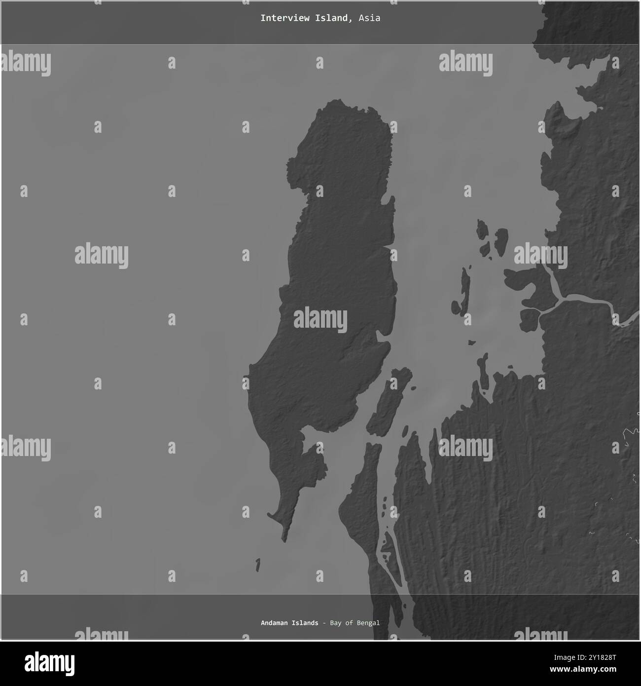 Interview Island in the Bay of Bengal, belonging to India, cropped to ...