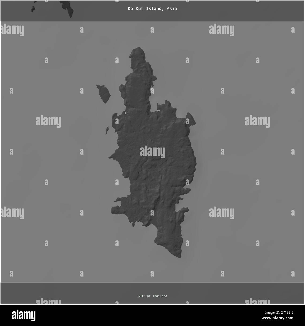 Ko Kut Island in the Gulf of Thailand, belonging to Thailand, cropped ...
