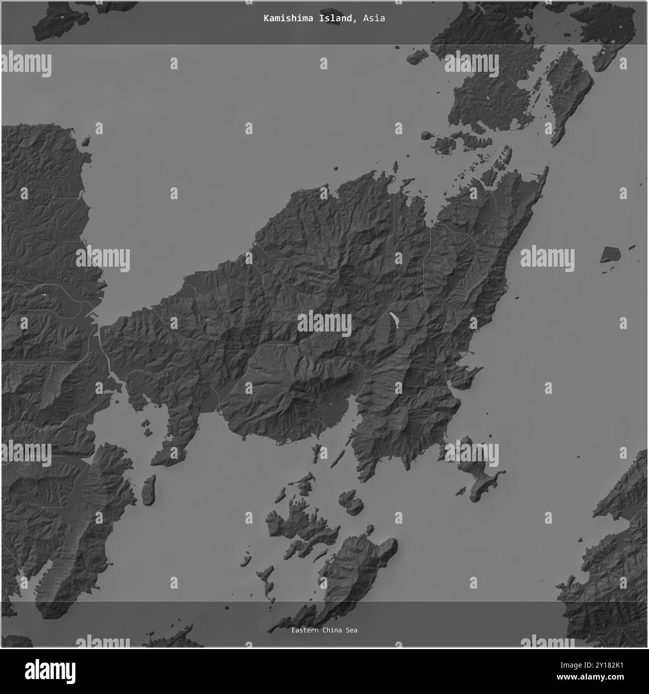 Kamishima Island in the Eastern China Sea, belonging to Japan, cropped ...