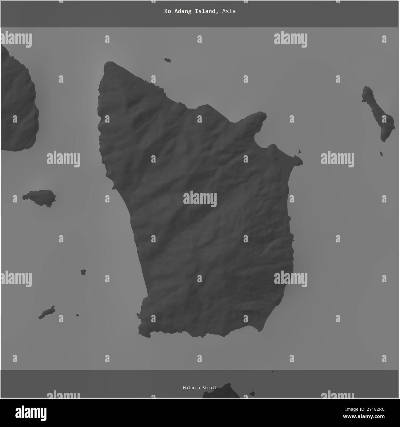 Ko Adang Island in the Malacca Strait, belonging to Thailand, cropped ...