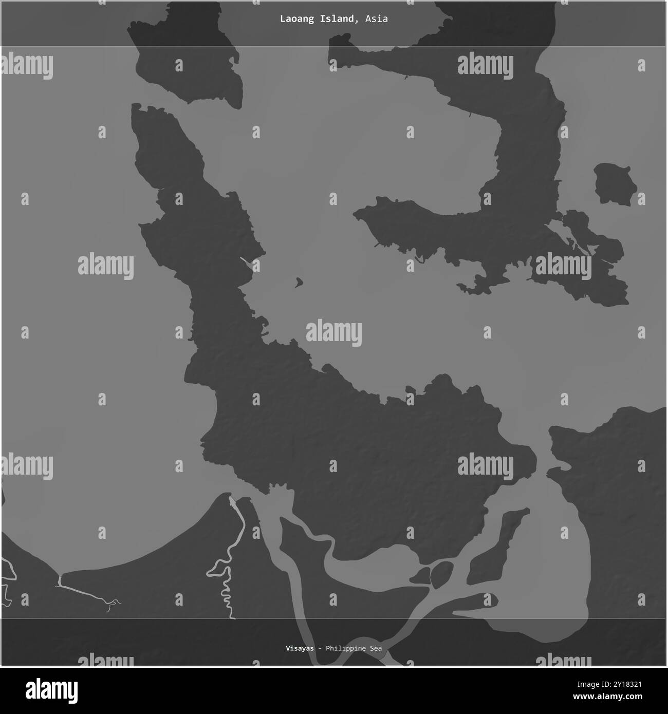 Laoang Island in the Philippine Sea, belonging to Philippines, cropped ...
