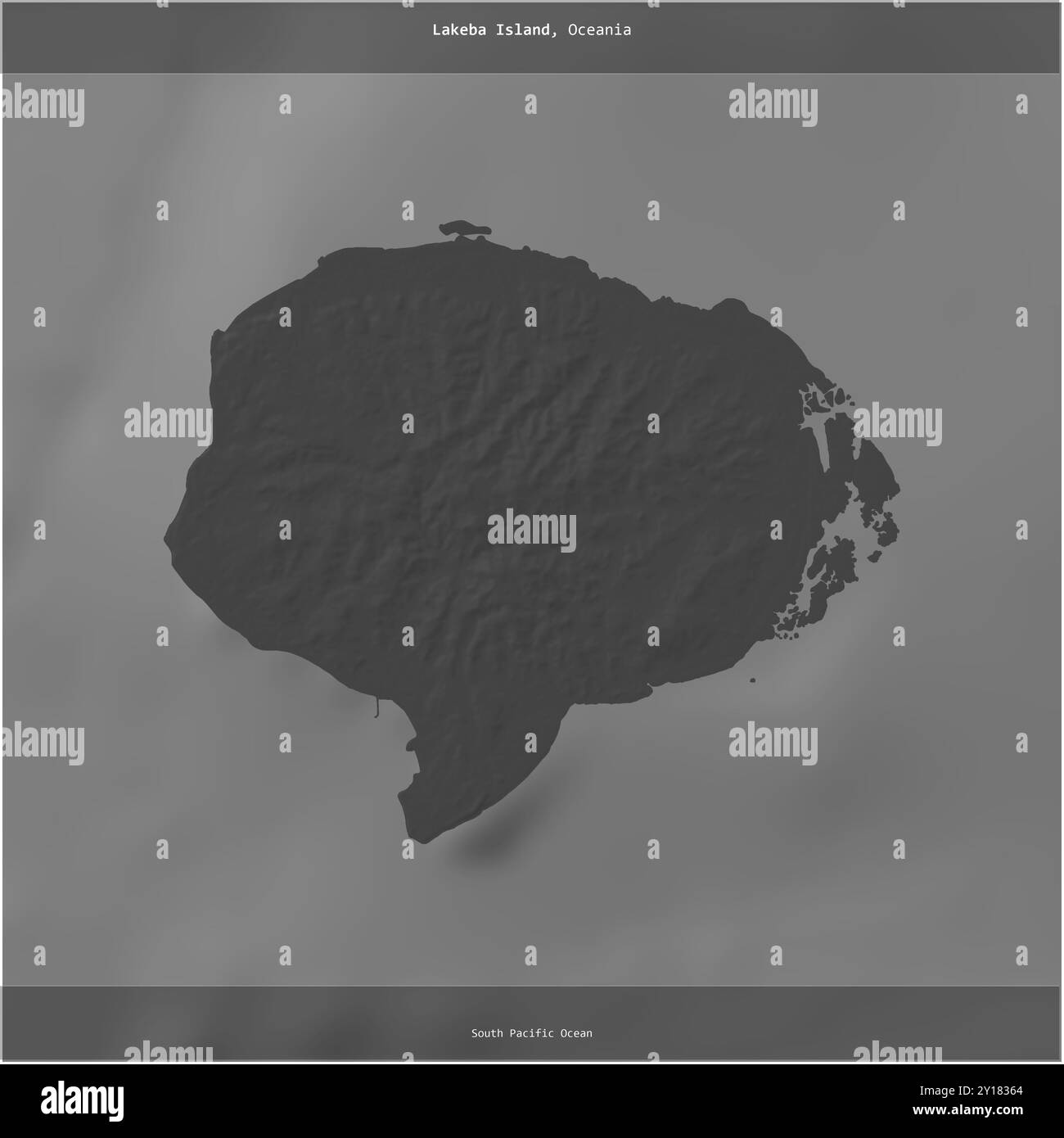Lakeba Island in the South Pacific Ocean, belonging to Fiji, cropped to ...