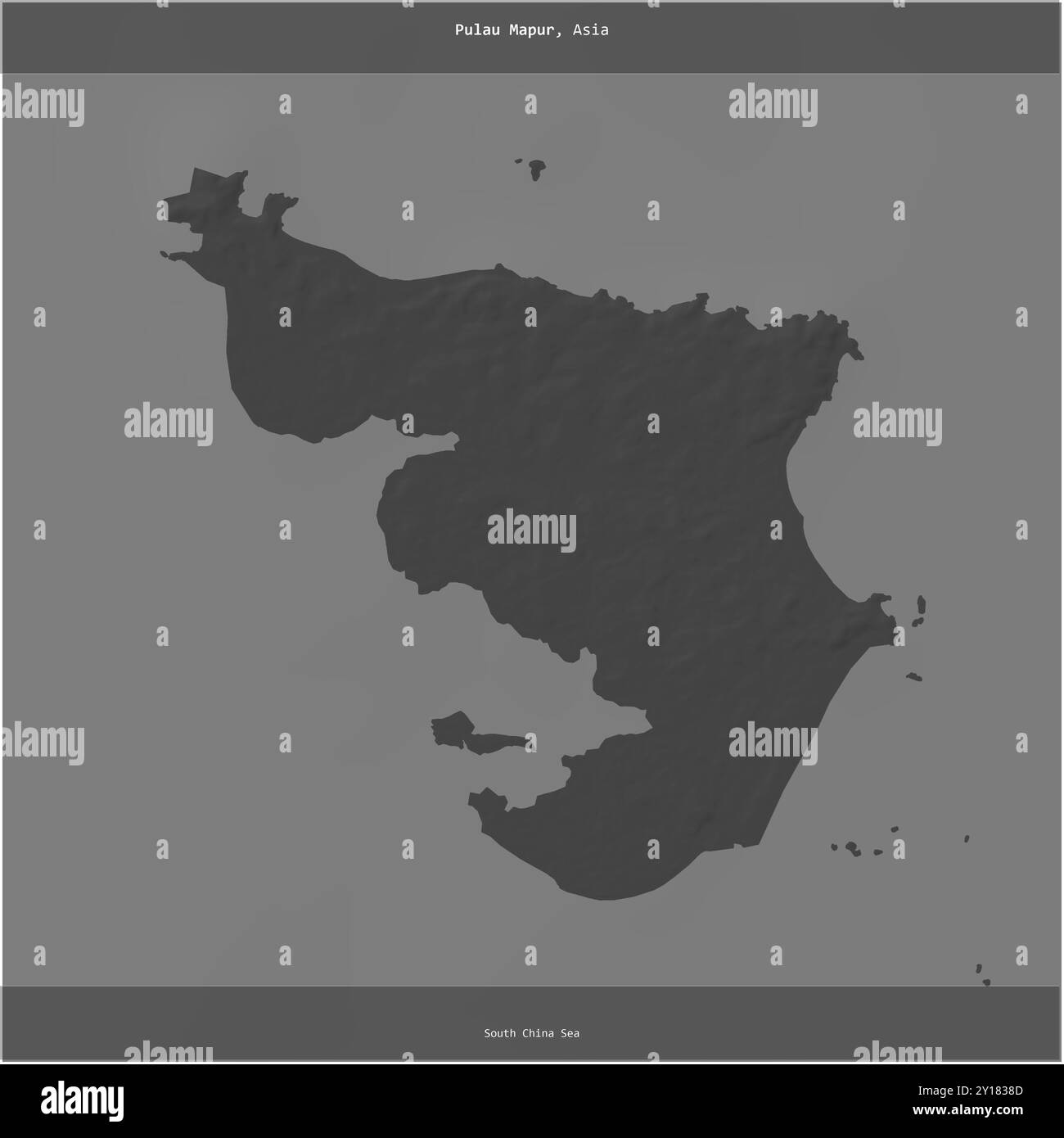 Pulau Mapur in the South China Sea, belonging to Indonesia, cropped to ...
