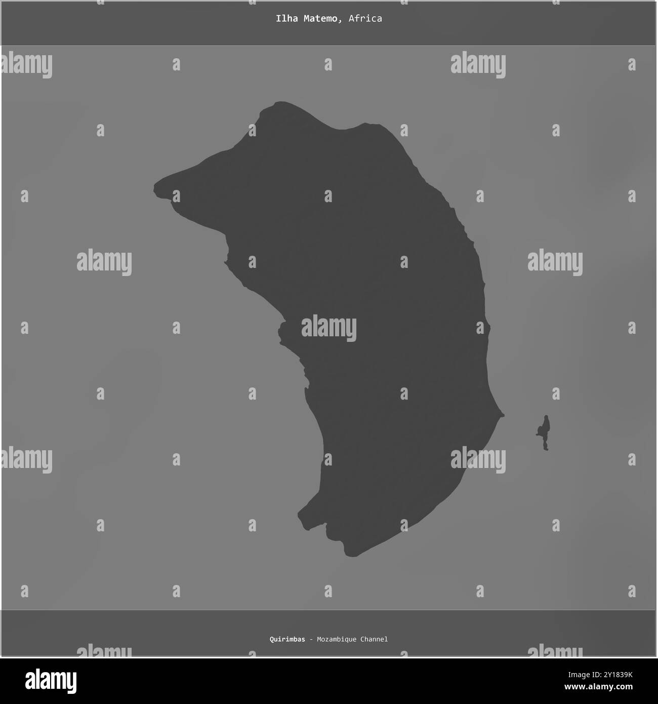 Ilha Matemo in the Mozambique Channel, belonging to Mozambique, cropped ...