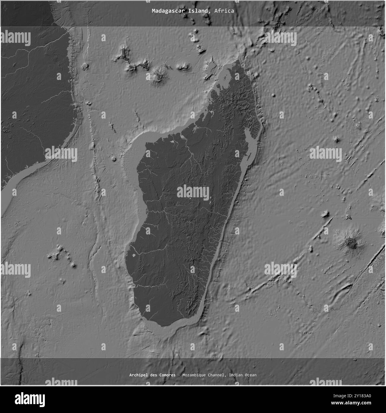 Madagascar Island in the Indian Ocean, belonging to Madagascar, cropped ...