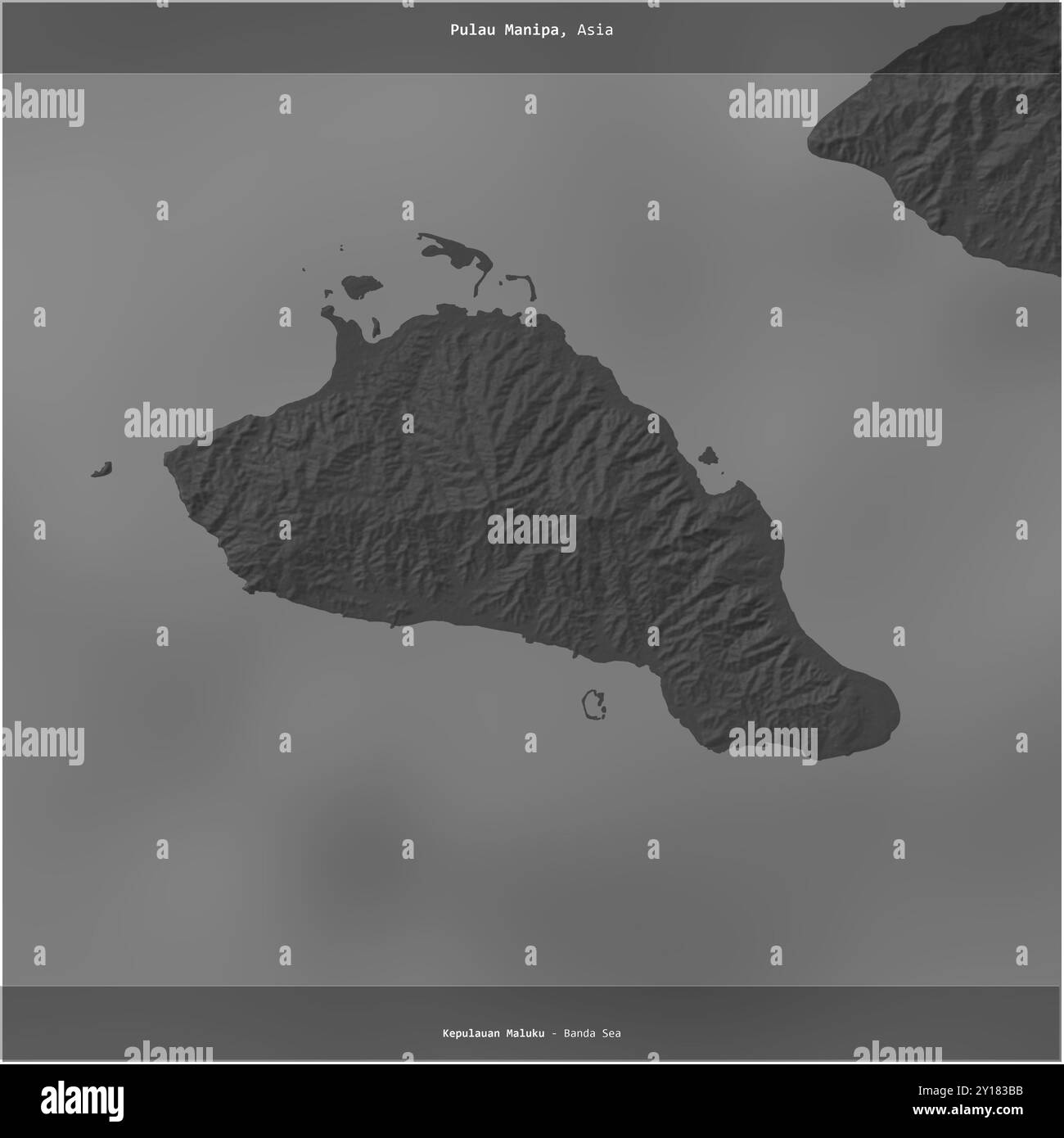 Pulau Manipa in the Banda Sea, belonging to Indonesia, cropped to ...