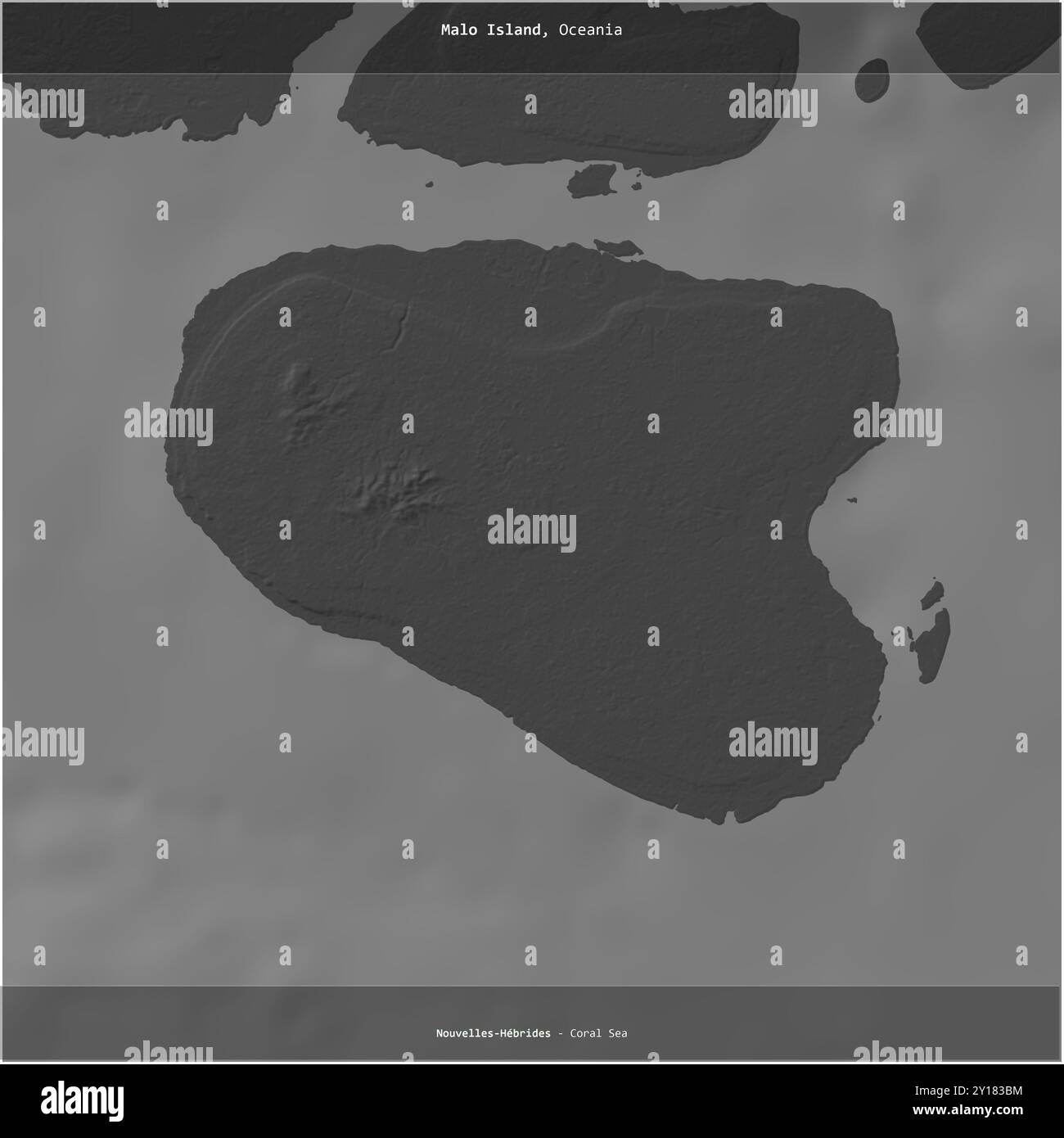 Malo Island in the Coral Sea, belonging to Vanuatu, cropped to square ...