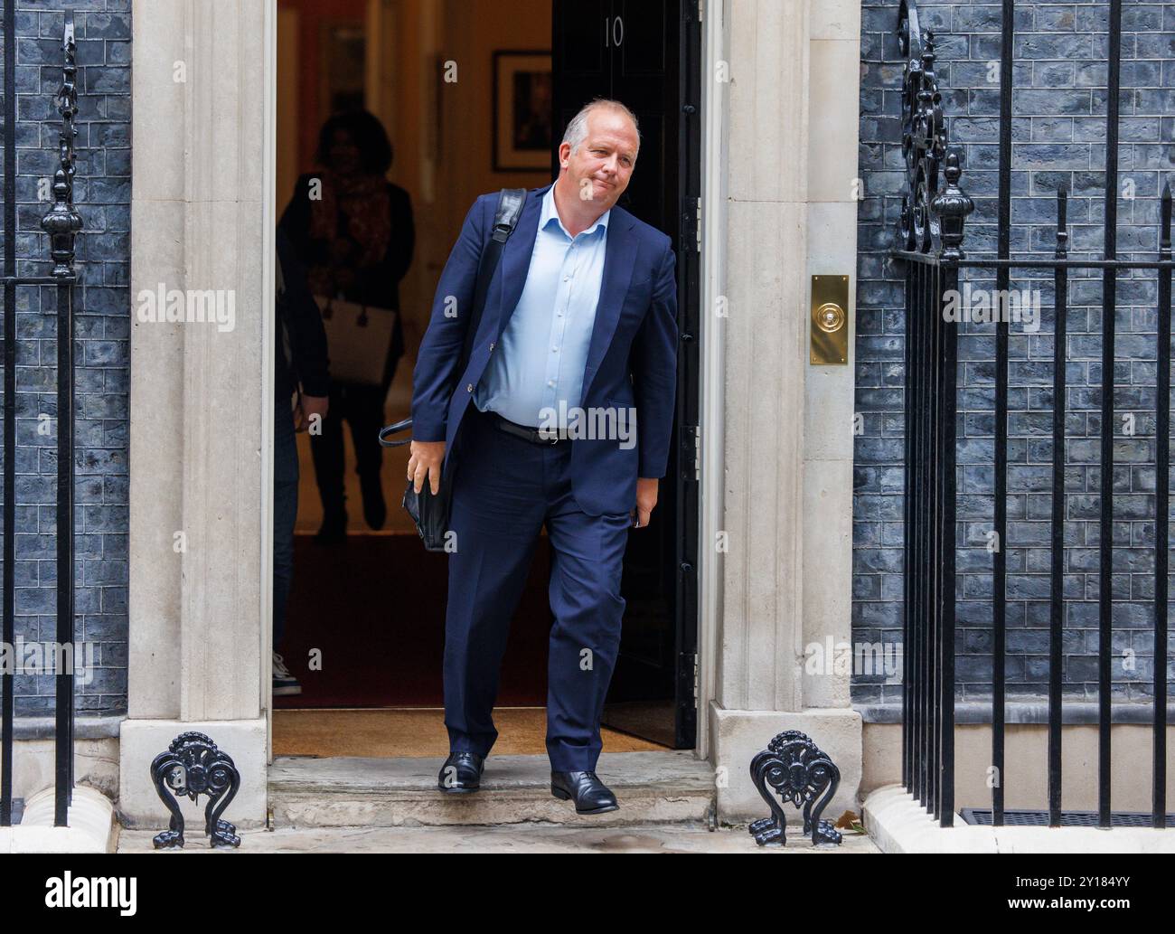 Simon Roberts, CEO of Sainsbury's, leaves Number 10 Downing Street ...