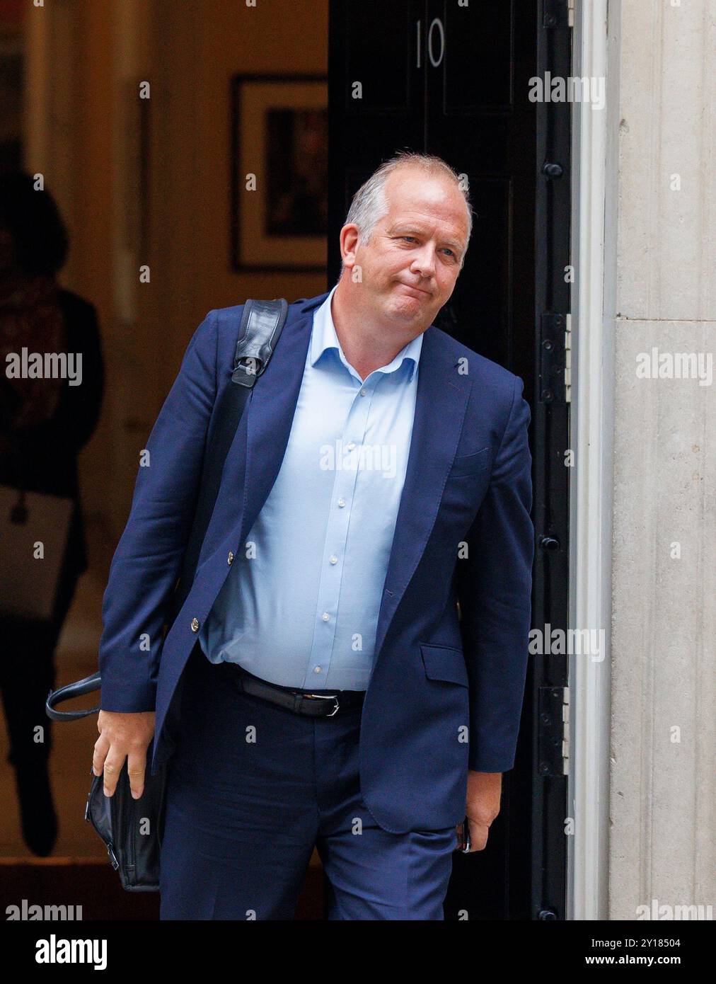 Simon Roberts, CEO of Sainsbury's, leaves Number 10 Downing Street ...