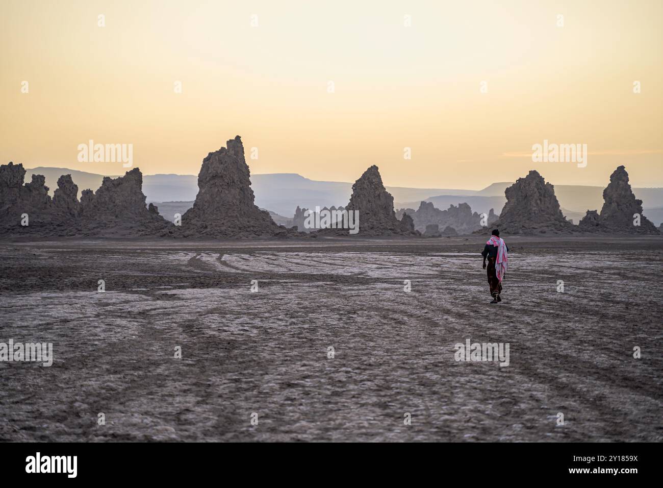 Sunrise around the Volcanic Chimneys of Lake Abbe aka Lac Abbe Bad ...