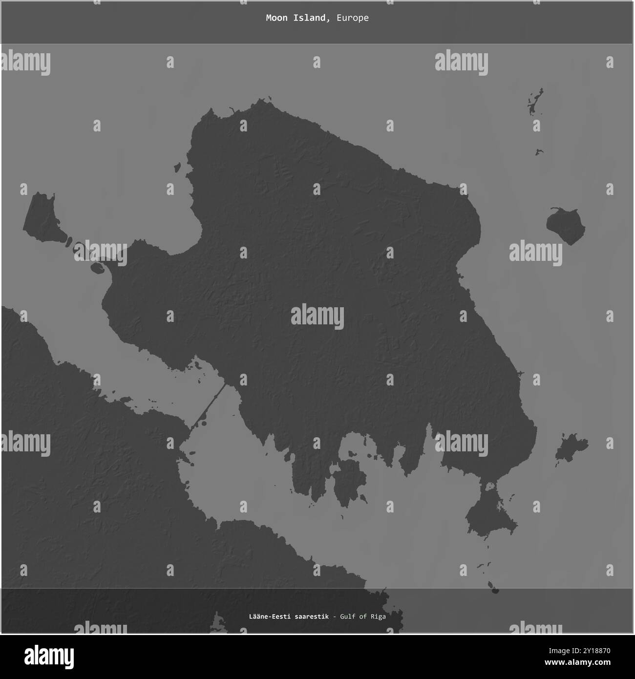 Moon Island in the Gulf of Riga, belonging to Estonia, cropped to ...