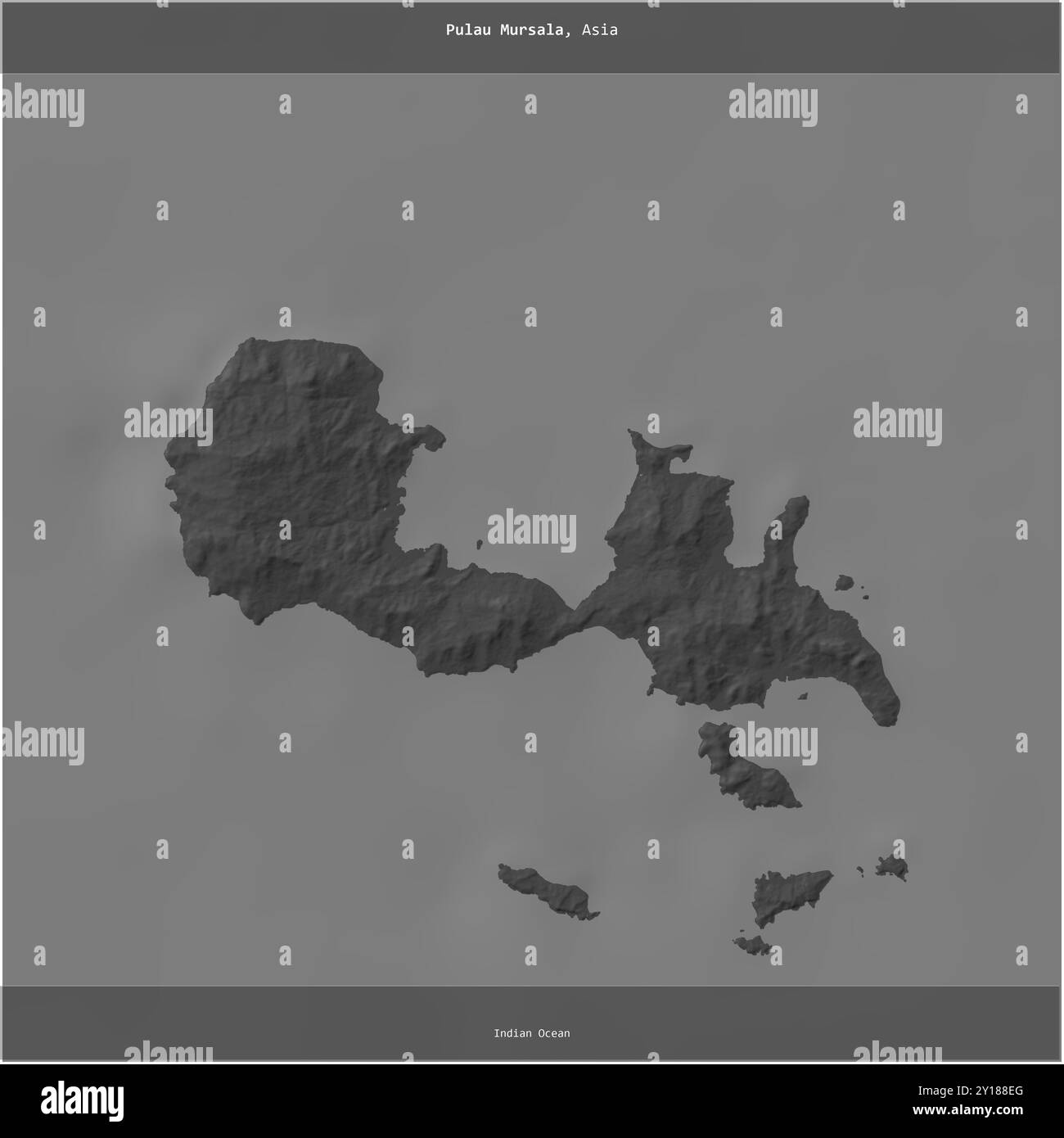 Pulau Mursala in the Indian Ocean, belonging to Indonesia, cropped to ...